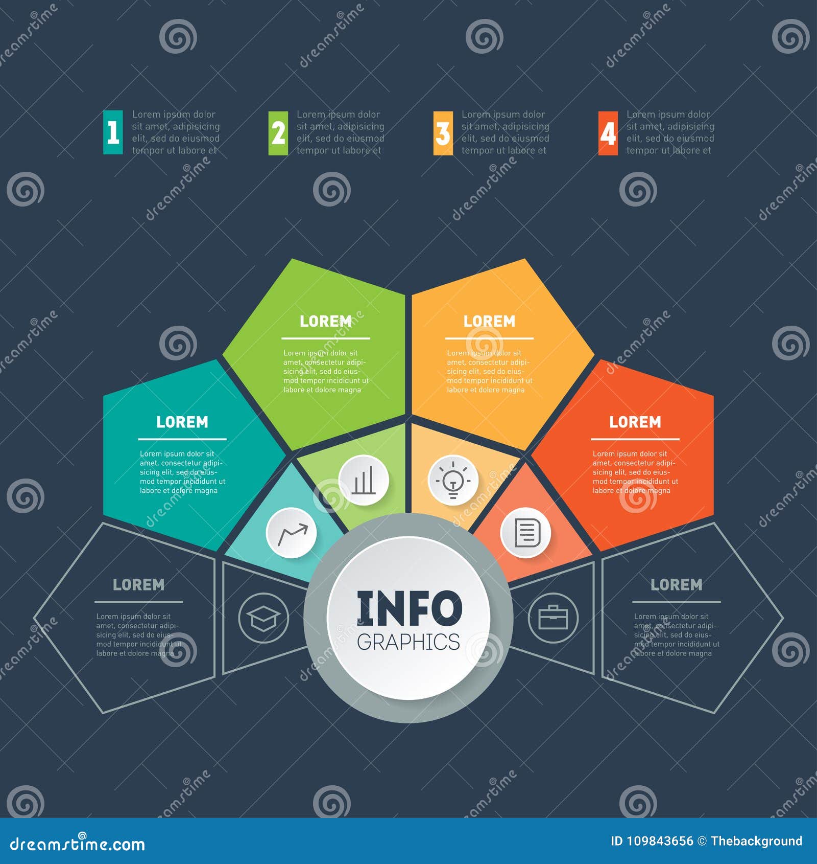 Annual Report. Vector Infographic of Technology or Education Pro Stock ...
