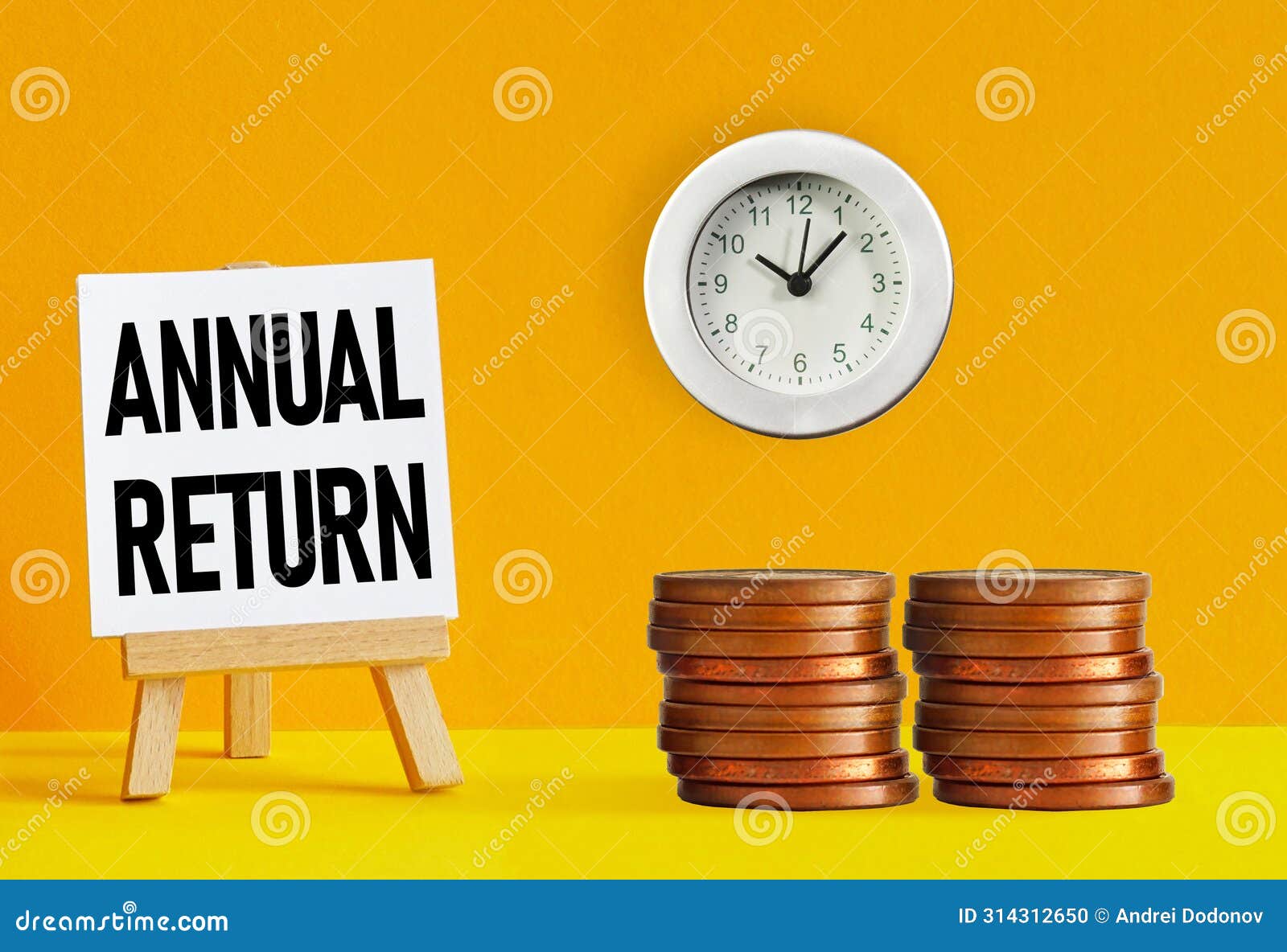 ANNUAL RETURN Text On Notebook With Folder On Chart Royalty-Free Stock ...