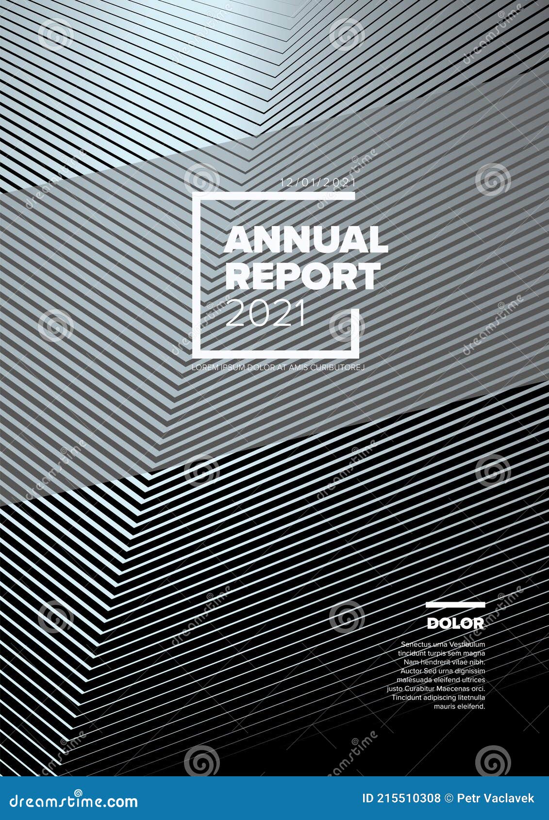 Annual Silver Minimalistic Report Cover Template Stock Vector ...