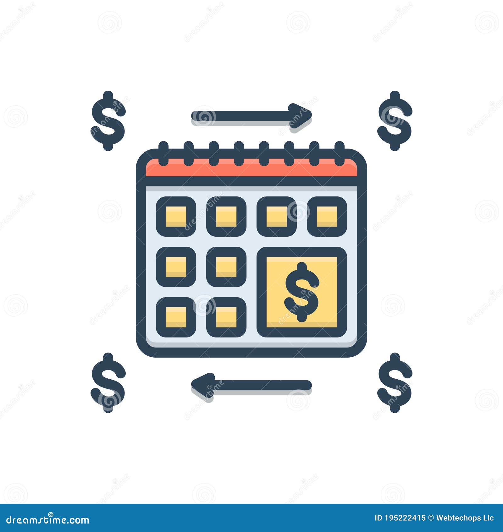 Color Illustration Icon for Annuities, Financial and Currency Stock ...