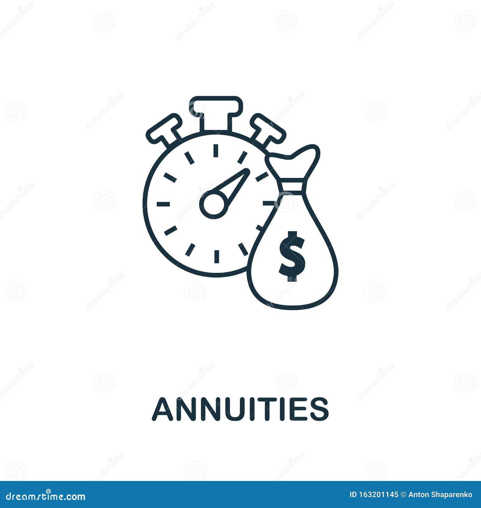 Annuities Icon Outline Style. Thin Line Creative Annuities Icon for ...