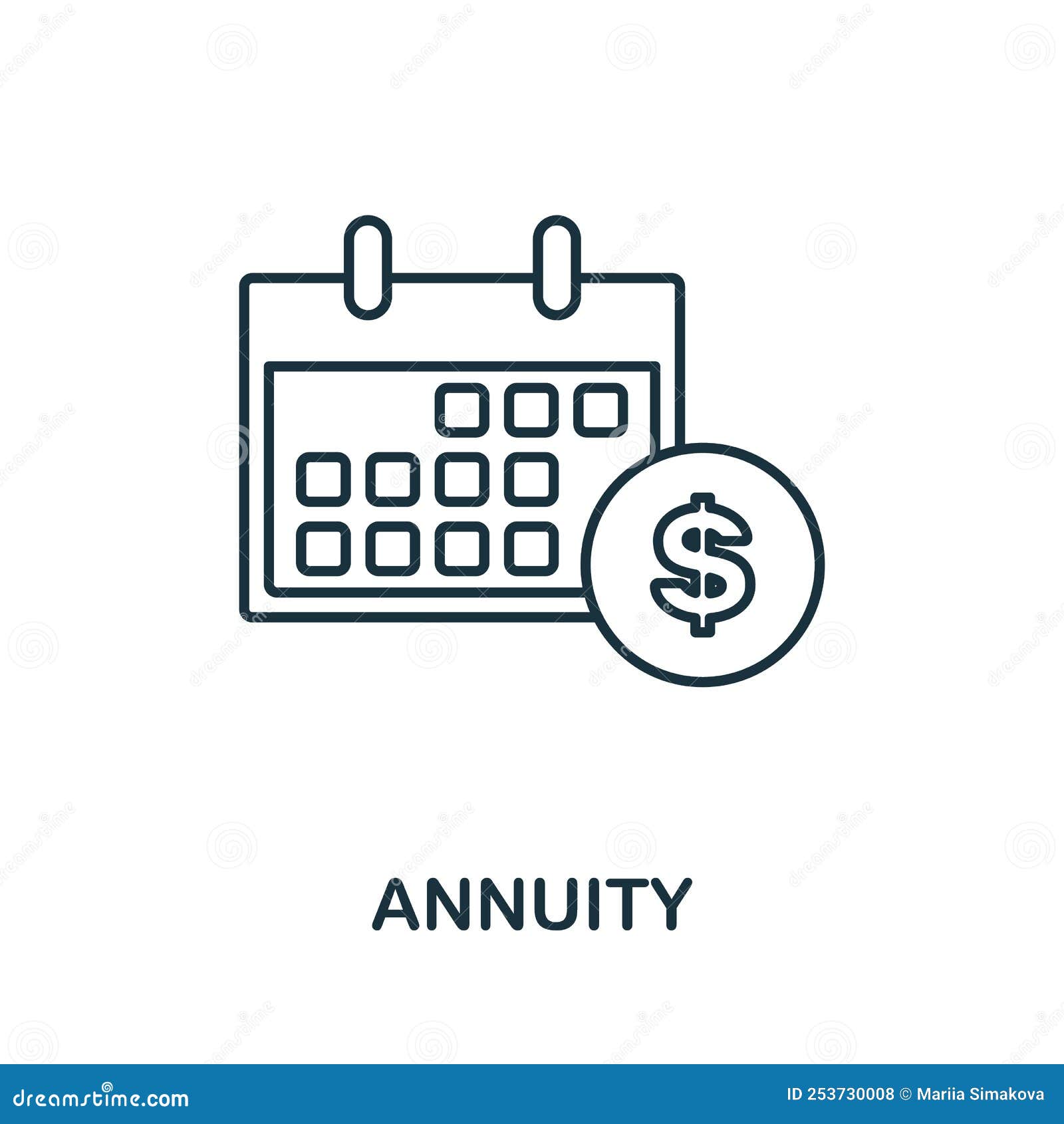 Annuity Flat Icon. Colored Element Sign from Auditors Collection. Flat ...