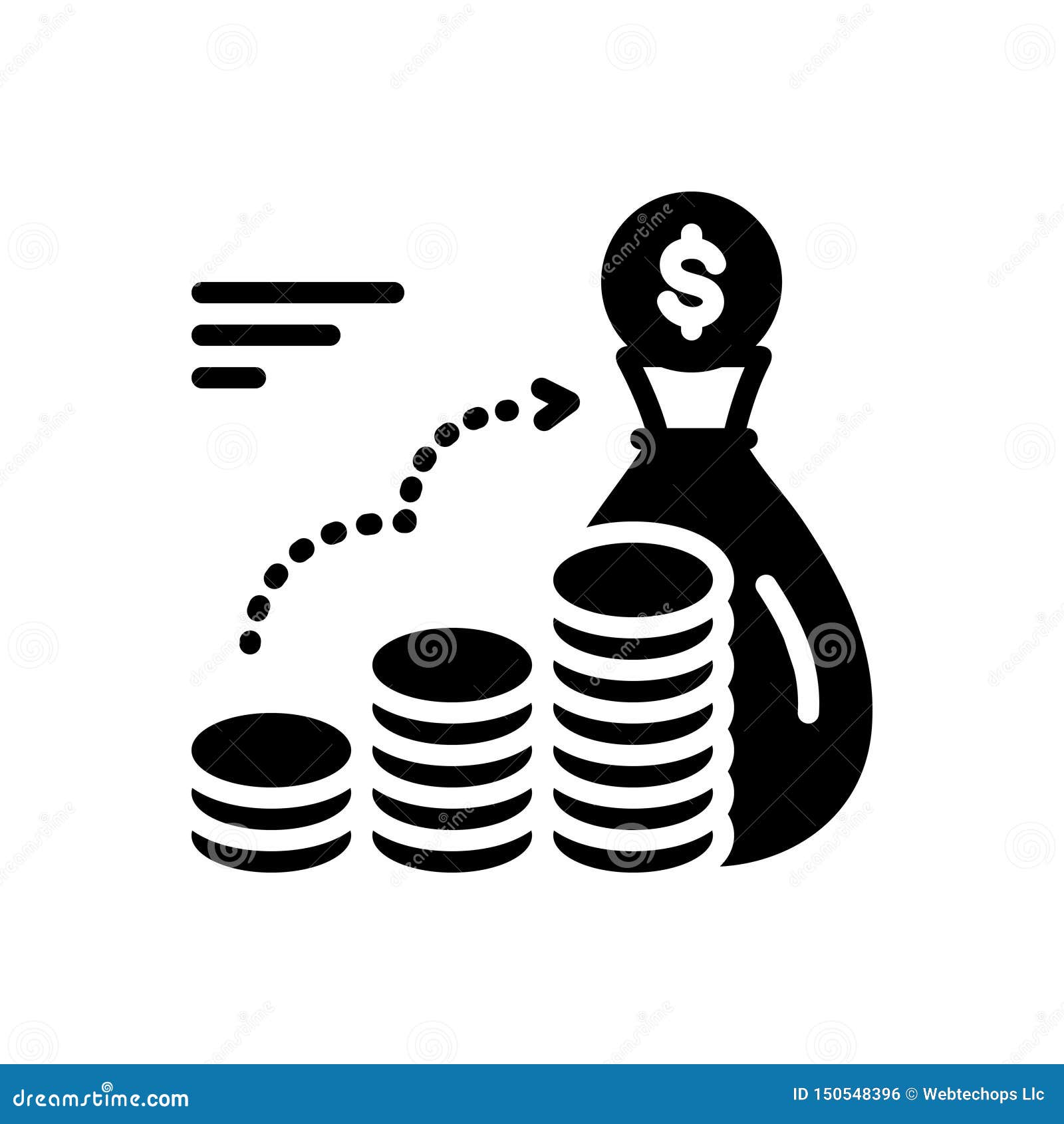 Black Mix Icon for Annuity, Financial and Annuities Stock Vector ...