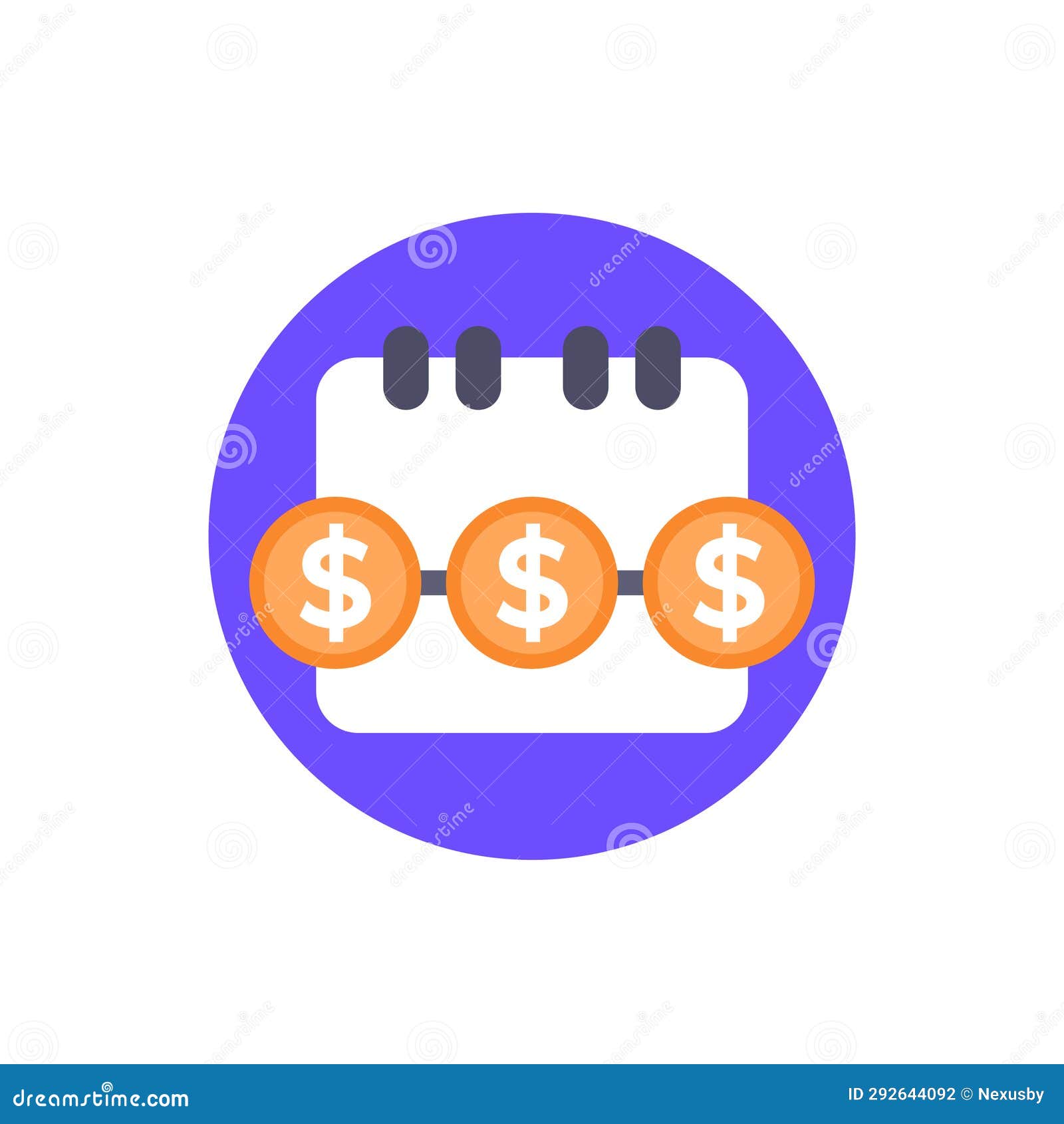 Annuity Due Icon Black Line Art Vector Logo | CartoonDealer.com #330200950