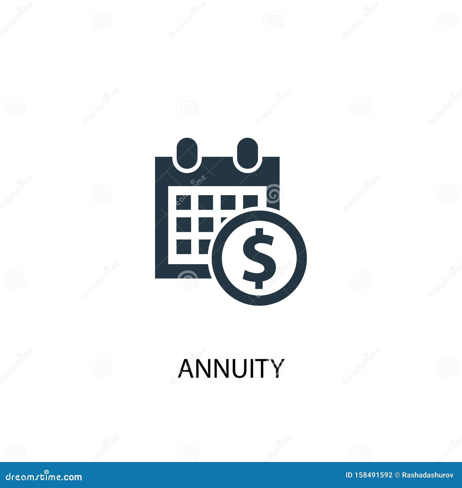 Annuity Due Icon Black Line Art Vector Logo | CartoonDealer.com #330200950