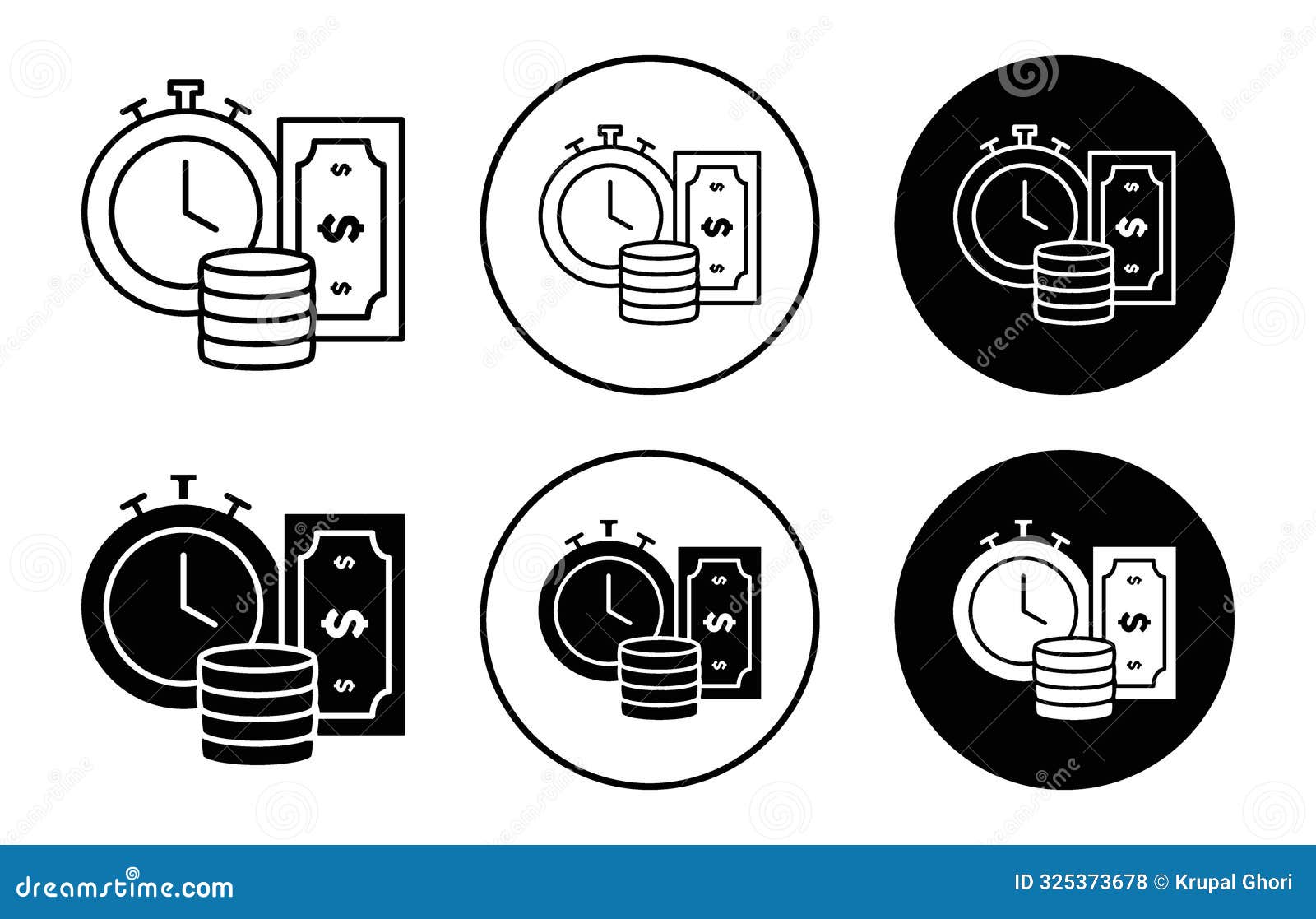 Annuity Due Icon Black Line Art Vector Logo | CartoonDealer.com #330200950