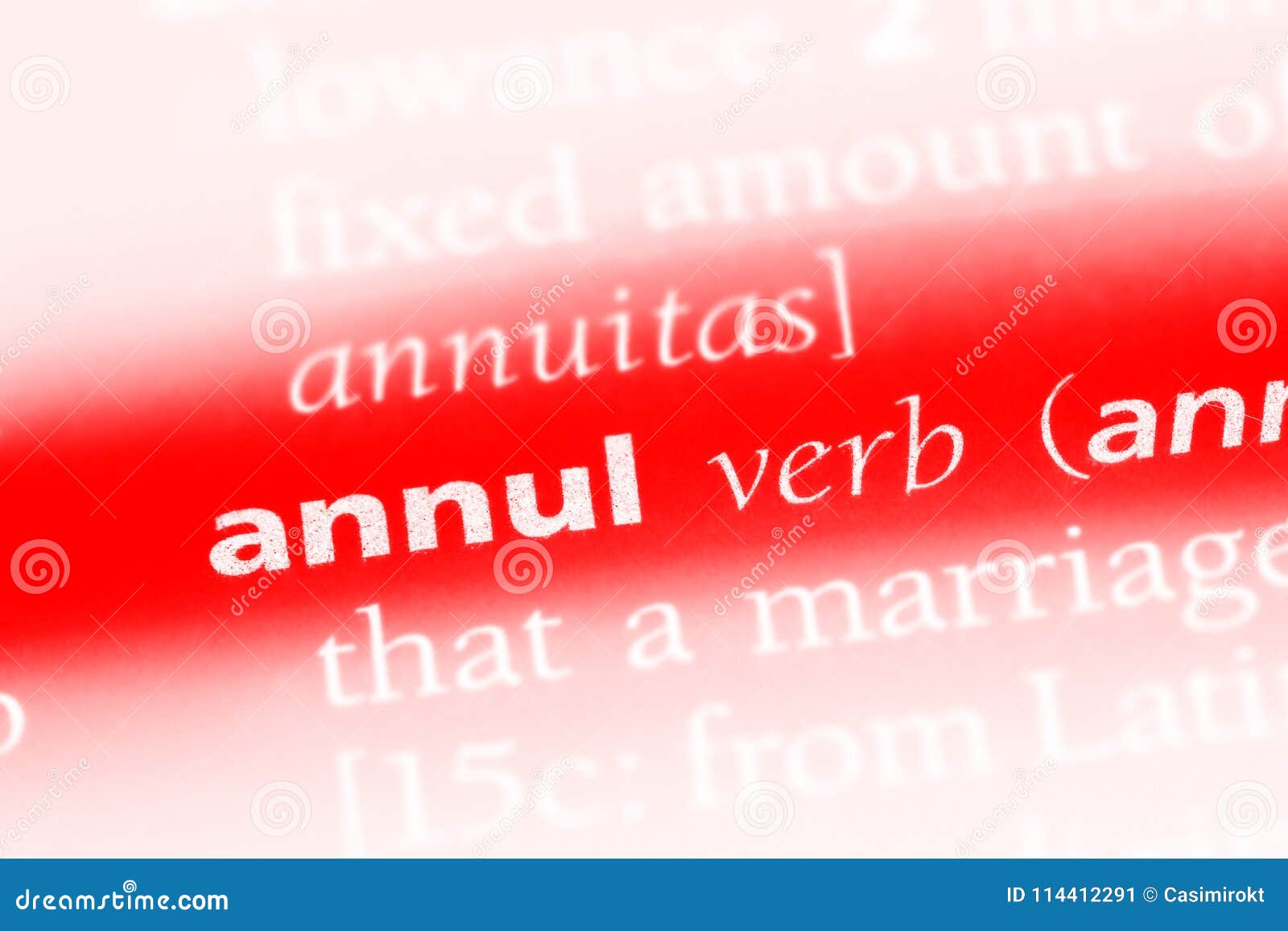 Annul stock image. Image of english, printed, definition - 114412291