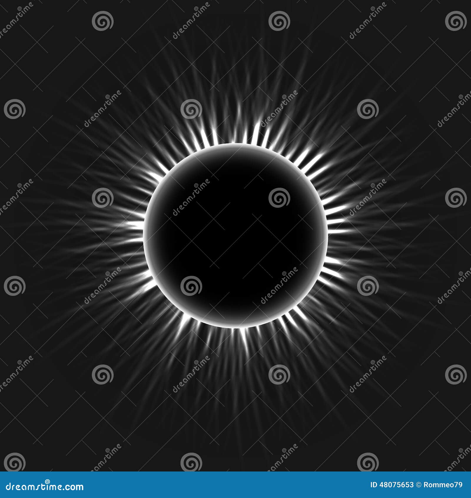 Total And Annular Solar Eclipse. Set Of Different Eclipses With ...