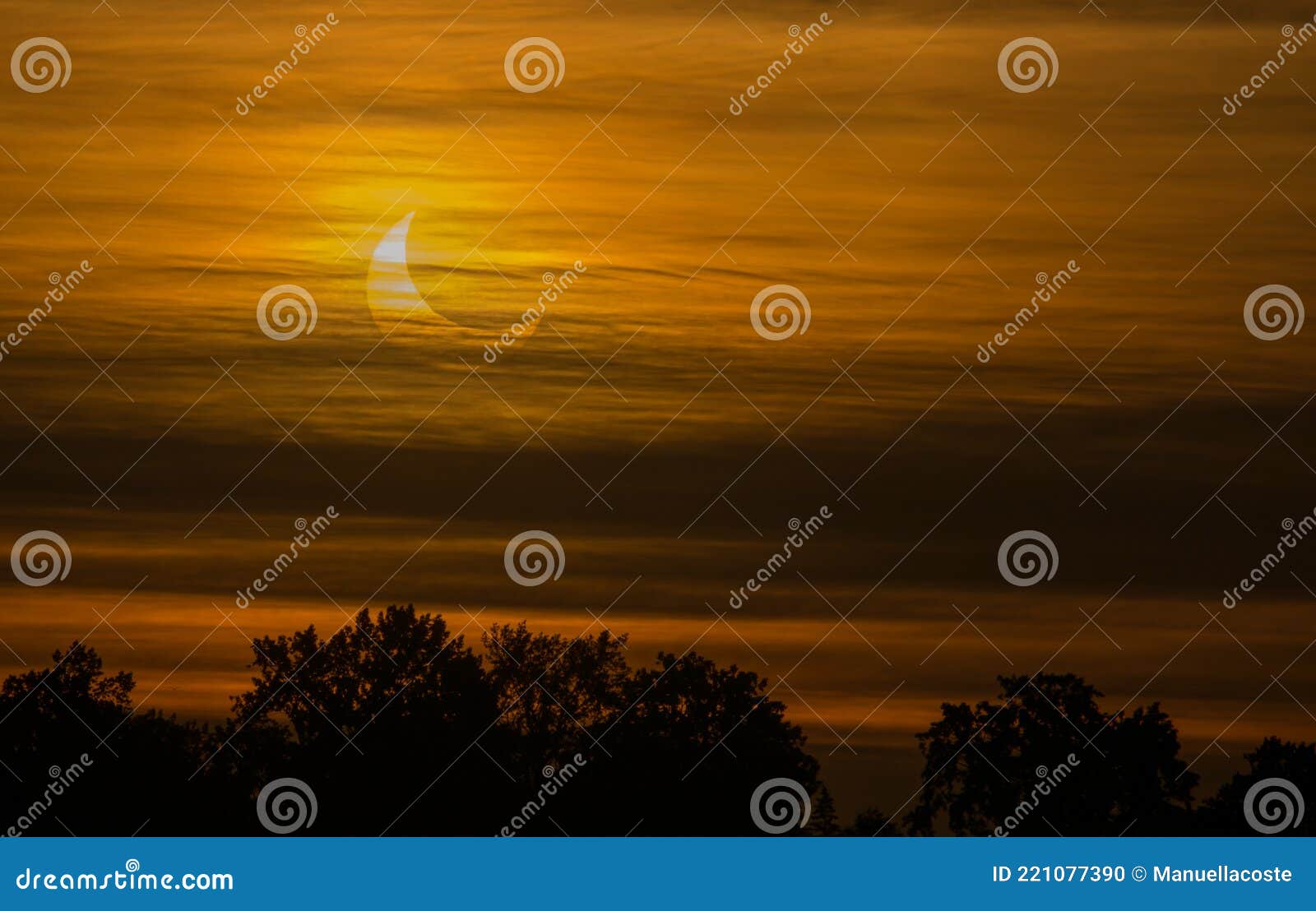 Annular Eclipse Over Montreal Sky Stock Photo - Image of moon, mystical ...