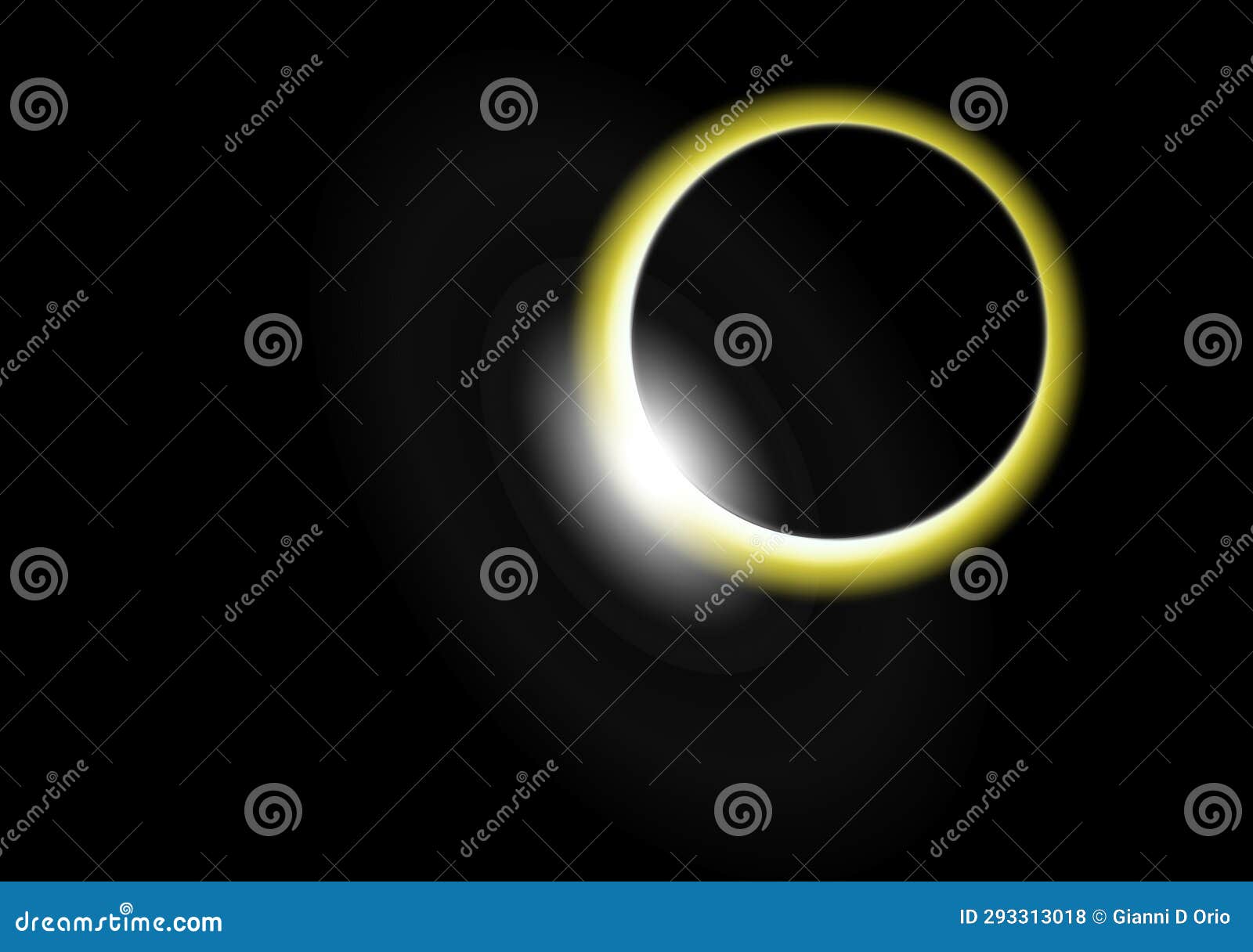 Total And Annular Solar Eclipse. Set Of Different Eclipses On A Dark ...
