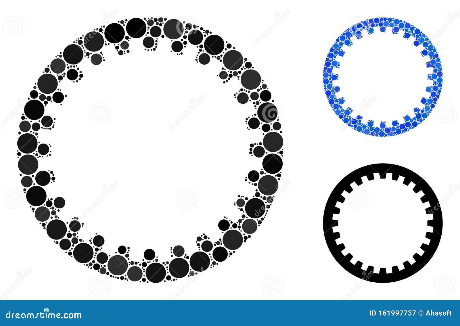 Annular Gear Composition Icon of Circles Stock Vector - Illustration of ...