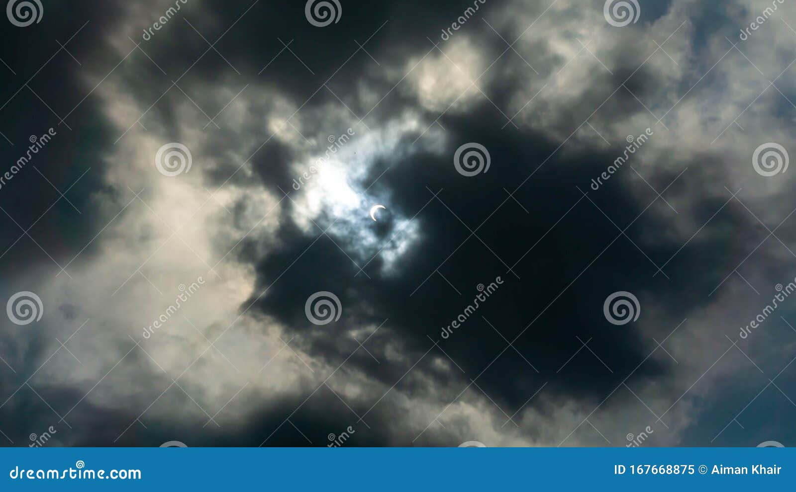 The Annular `Ring of Fire` Partial Solar Eclipse on the Dark Sky Stock ...