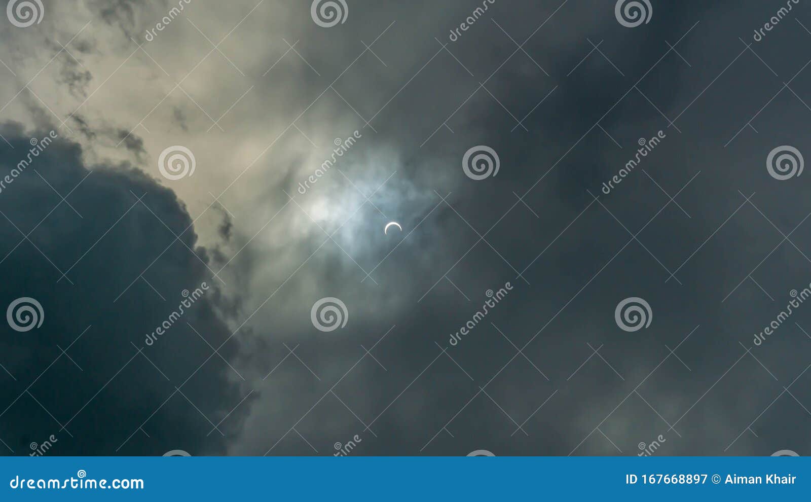 The Annular `Ring of Fire` Partial Solar Eclipse on the Dark Sky Stock ...