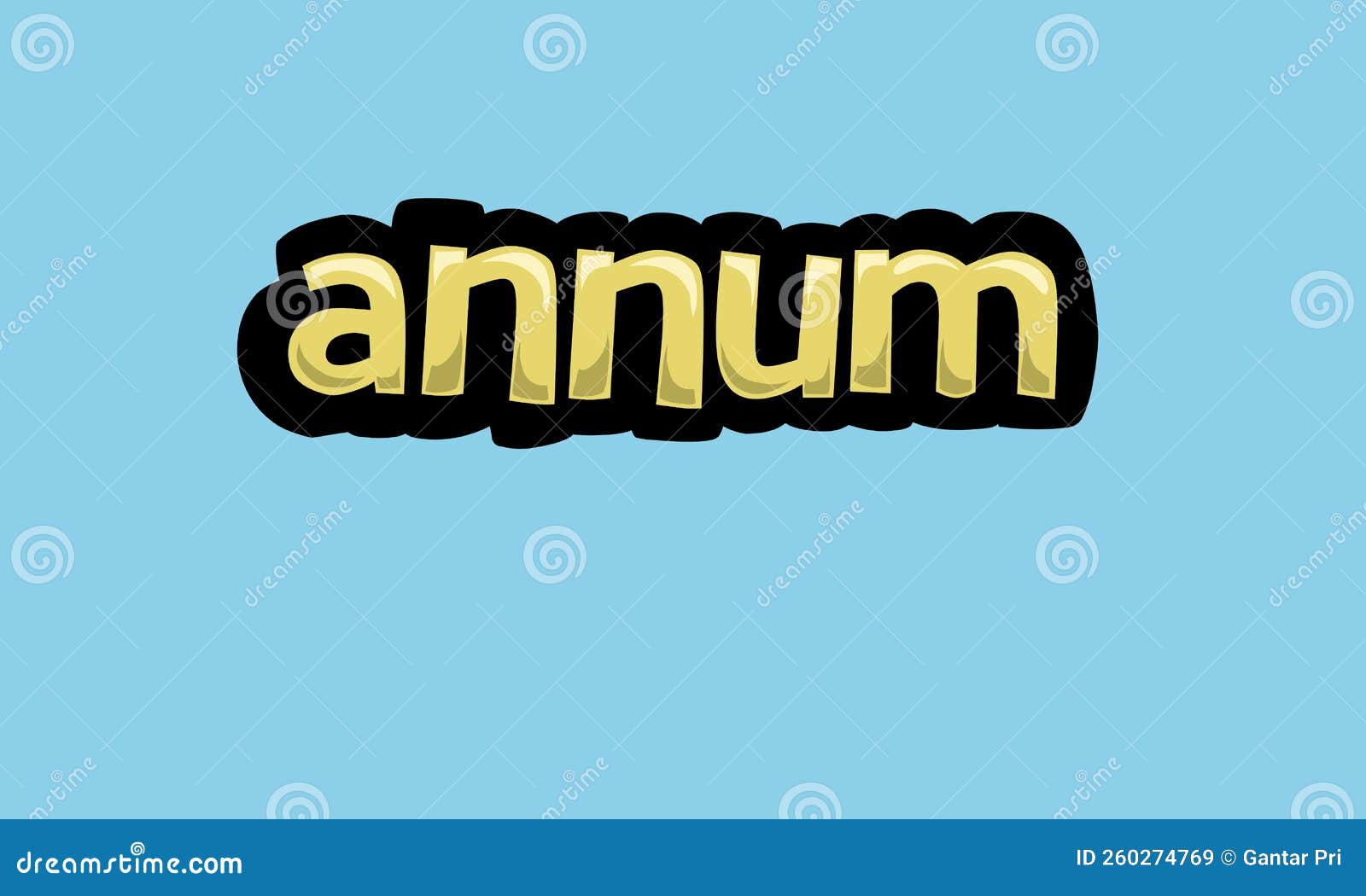 ANNUM Writing Vector Design on a Blue Background Stock Vector ...