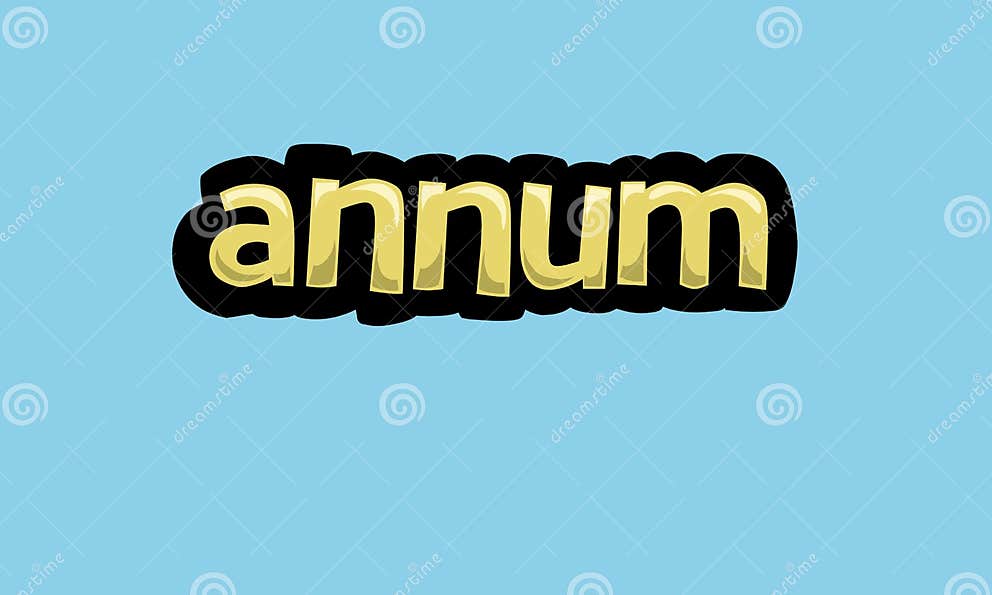 ANNUM Writing Vector Design on a Blue Background Stock Vector ...