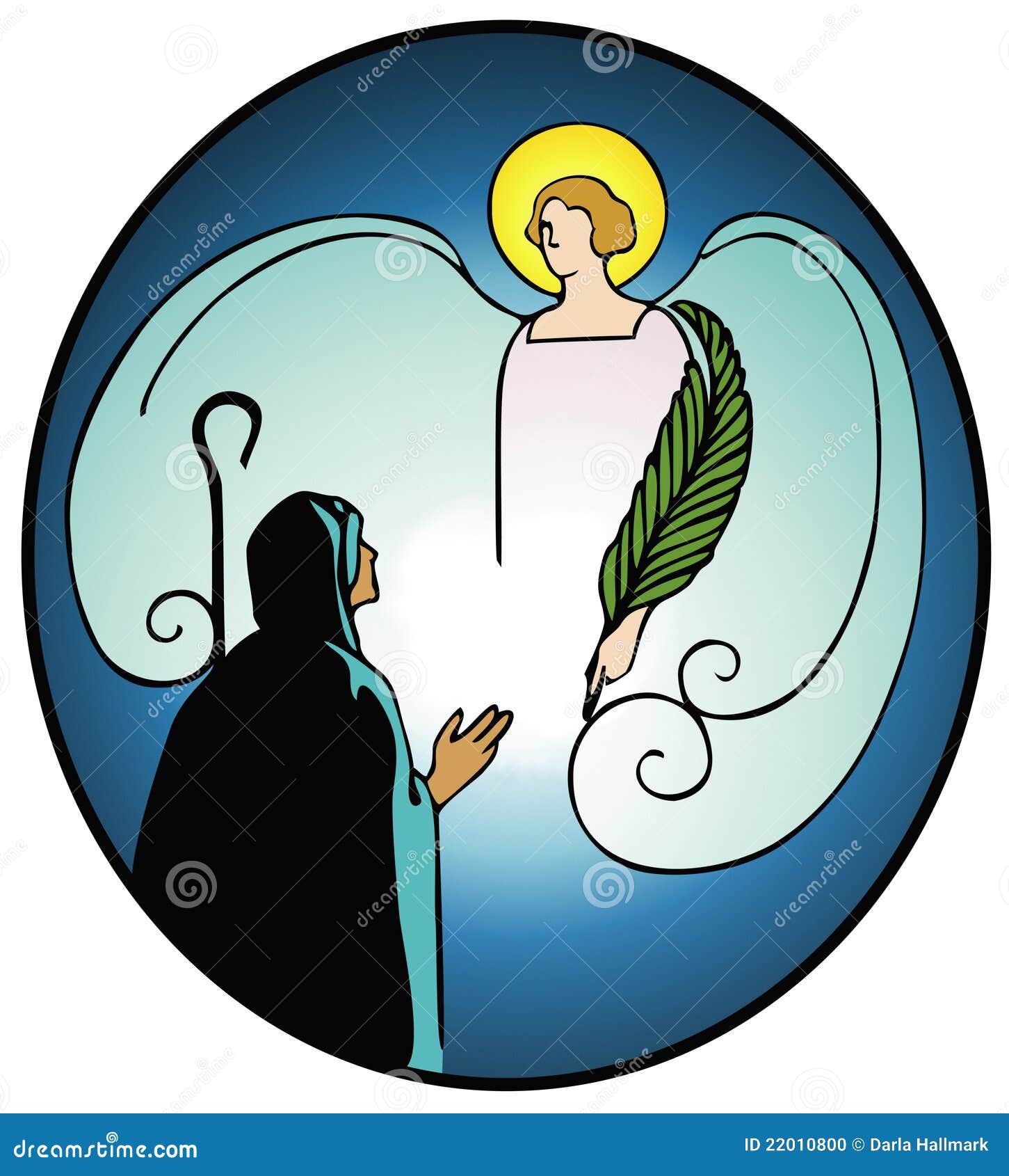 Annunciation stock vector. Illustration of christianity - 22010800