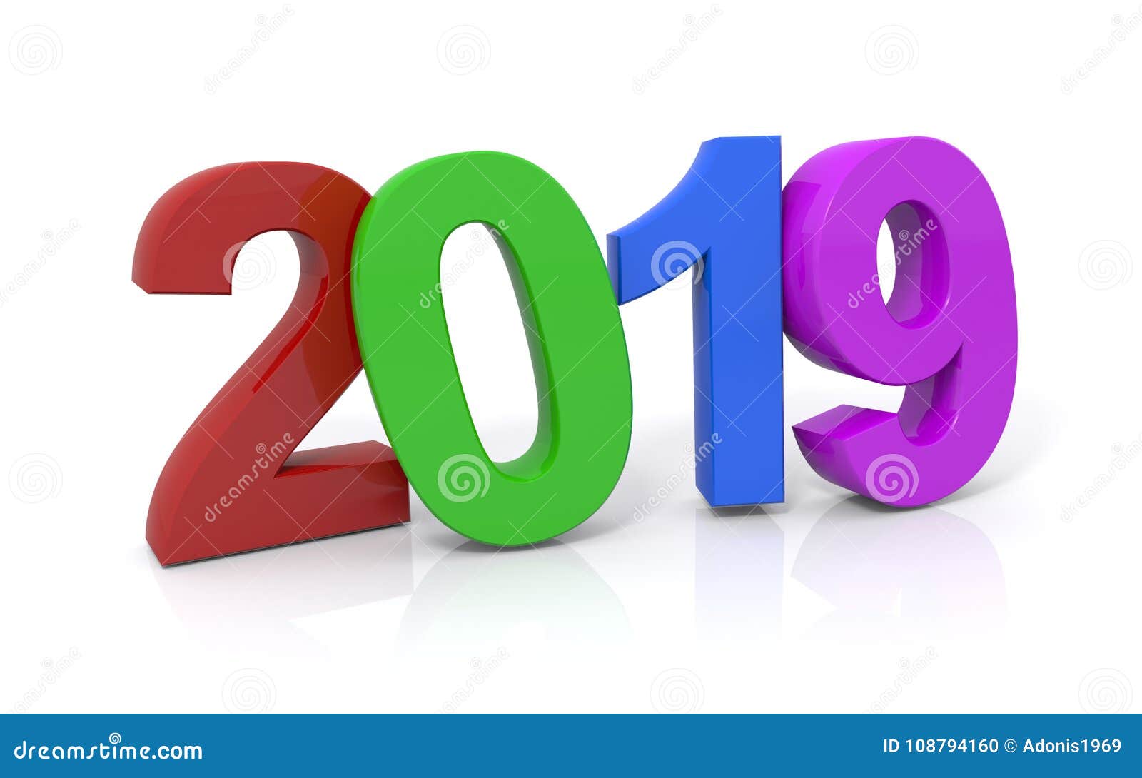 Ano 2019 ilustração stock. Ilustração de colorido, ilustrado - 108794160