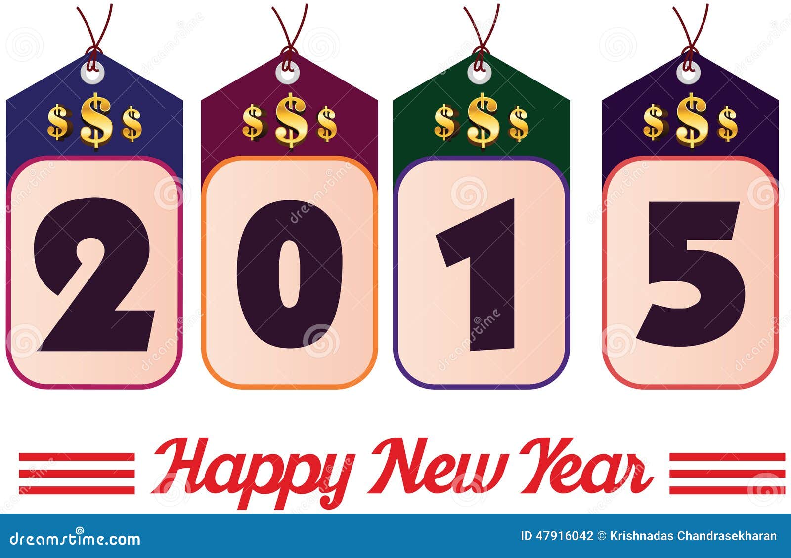 Ano de 2015 anuários ilustração do vetor. Ilustração de festival - 47916042