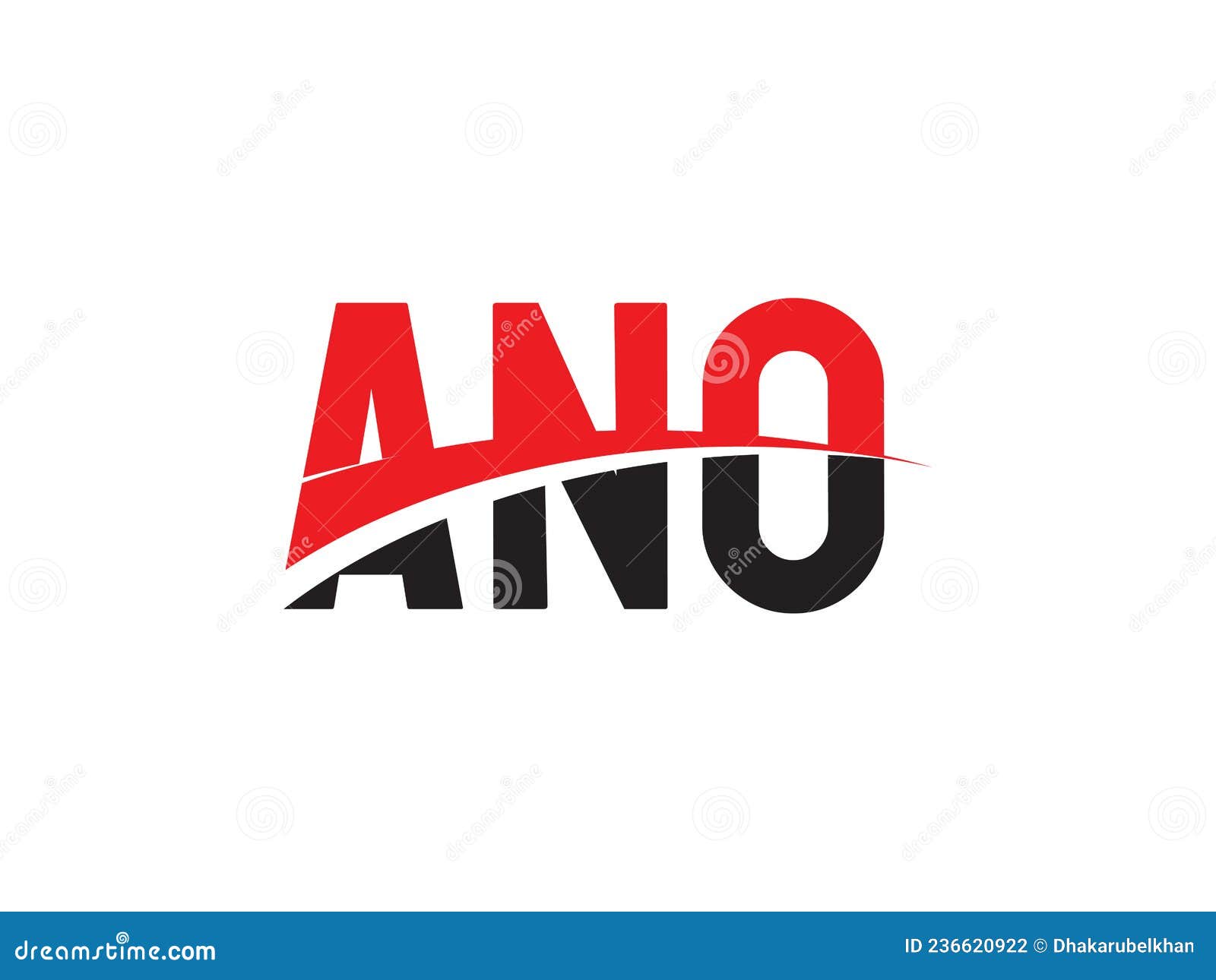 ANO Letter Initial Logo Design Vector Illustration Stock Vector ...