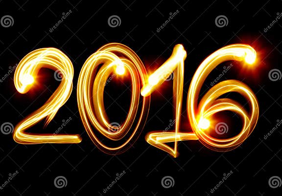 Ano novo 2016 ilustração stock. Ilustração de bandeira - 45158768