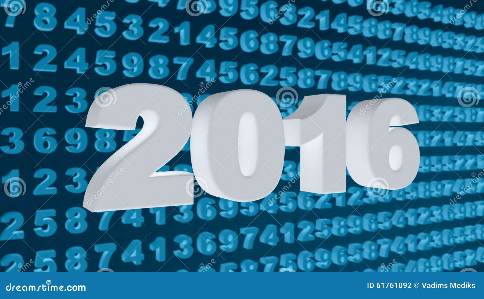 Ano novo 2016 ilustração stock. Ilustração de conceito - 61761092