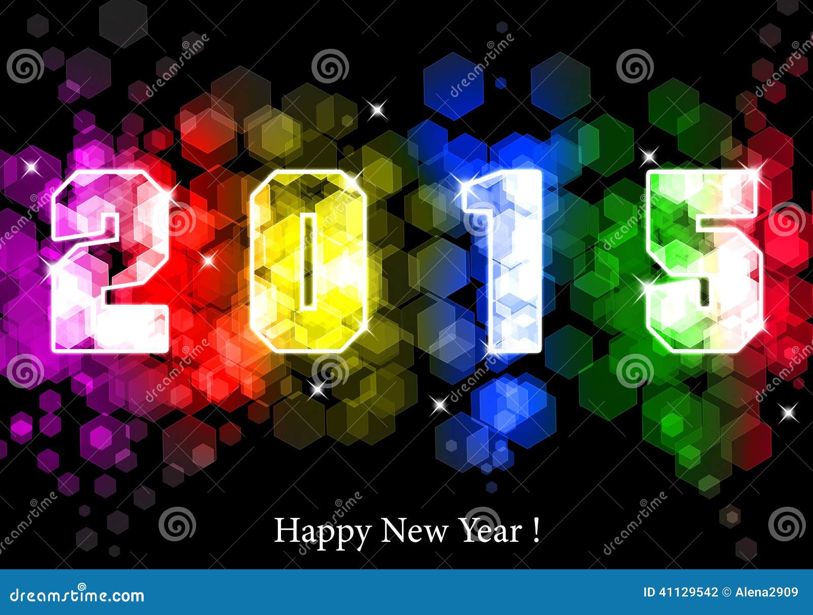 Ano novo feliz 2015 ilustração stock. Ilustração de contemporâneo ...