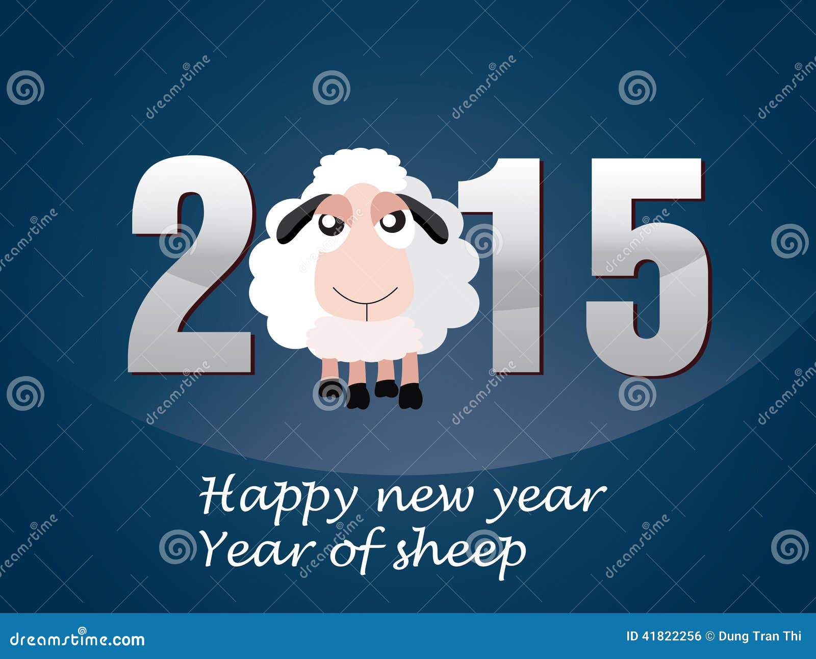 Ano novo feliz 2015 ilustração do vetor. Ilustração de estilizado ...