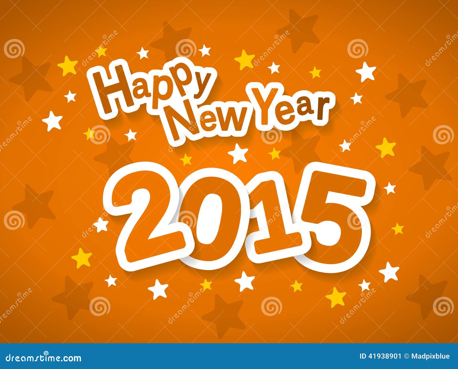 Ano novo feliz 2015 ilustração do vetor. Ilustração de desejo - 41938901