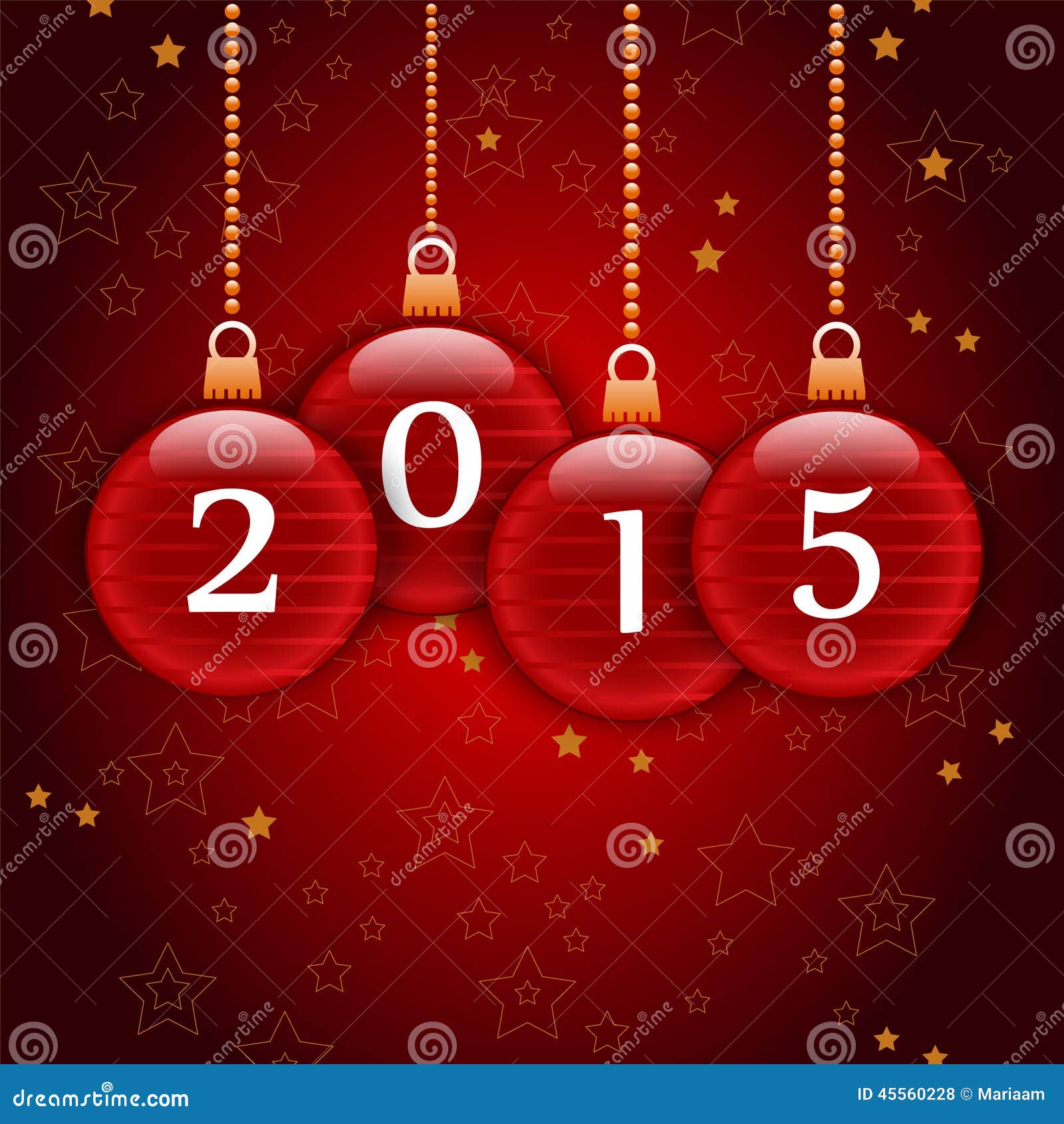 Ano novo feliz 2015 ilustração do vetor. Ilustração de natal - 45560228