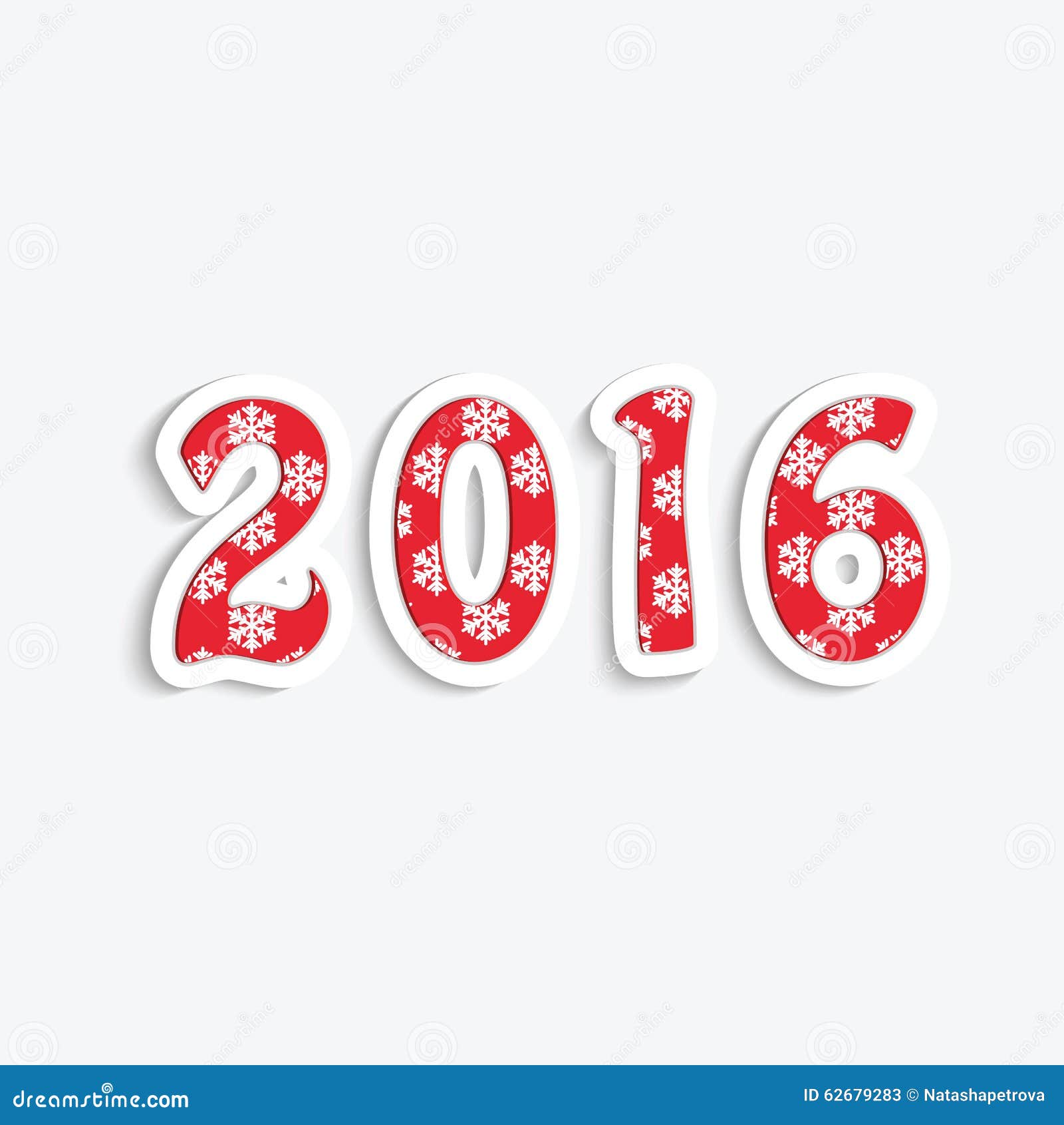 Ano novo feliz 2016 ilustração do vetor. Ilustração de xmas - 62679283