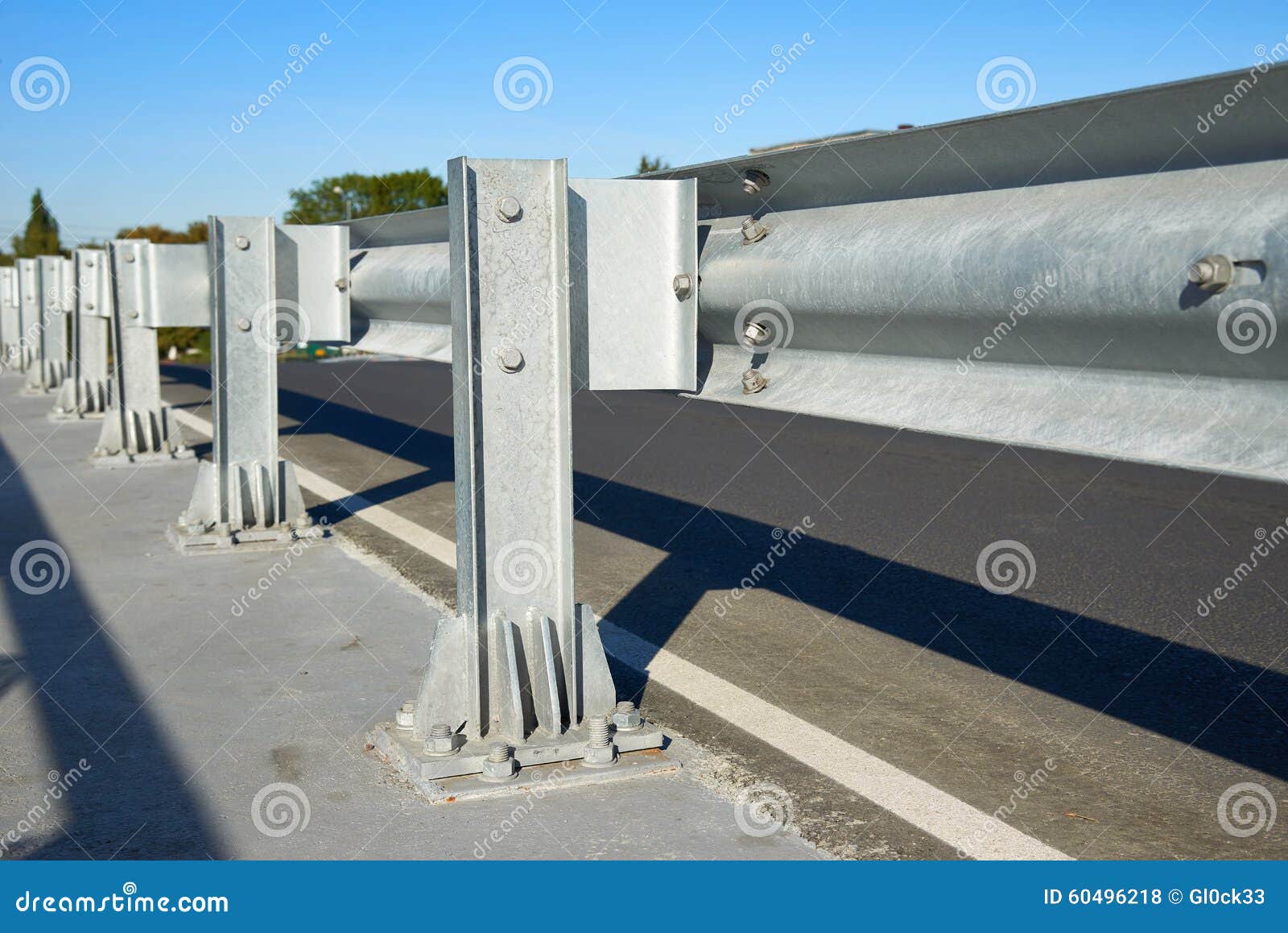 Anodized Safety Steel Barrier Stock Photo - Image of bridge, safety ...