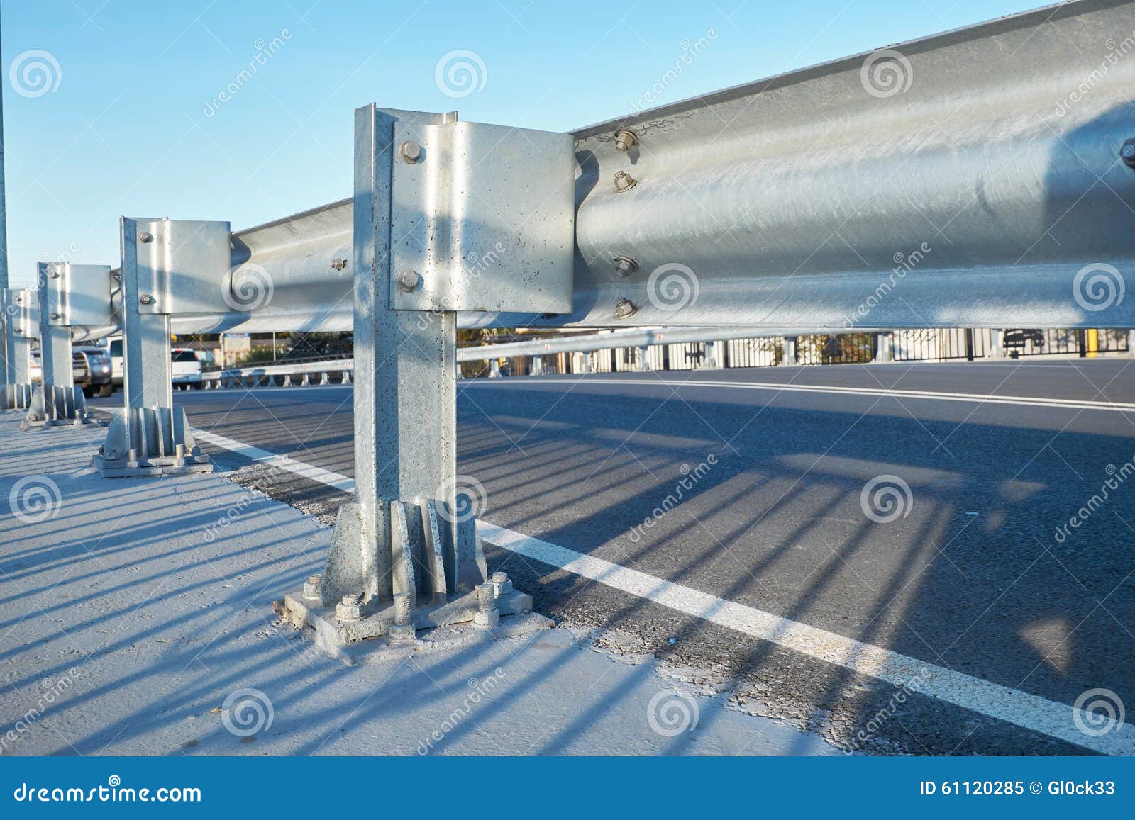 Anodized Safety Steel Barrier Stock Image - Image of highway, drive ...