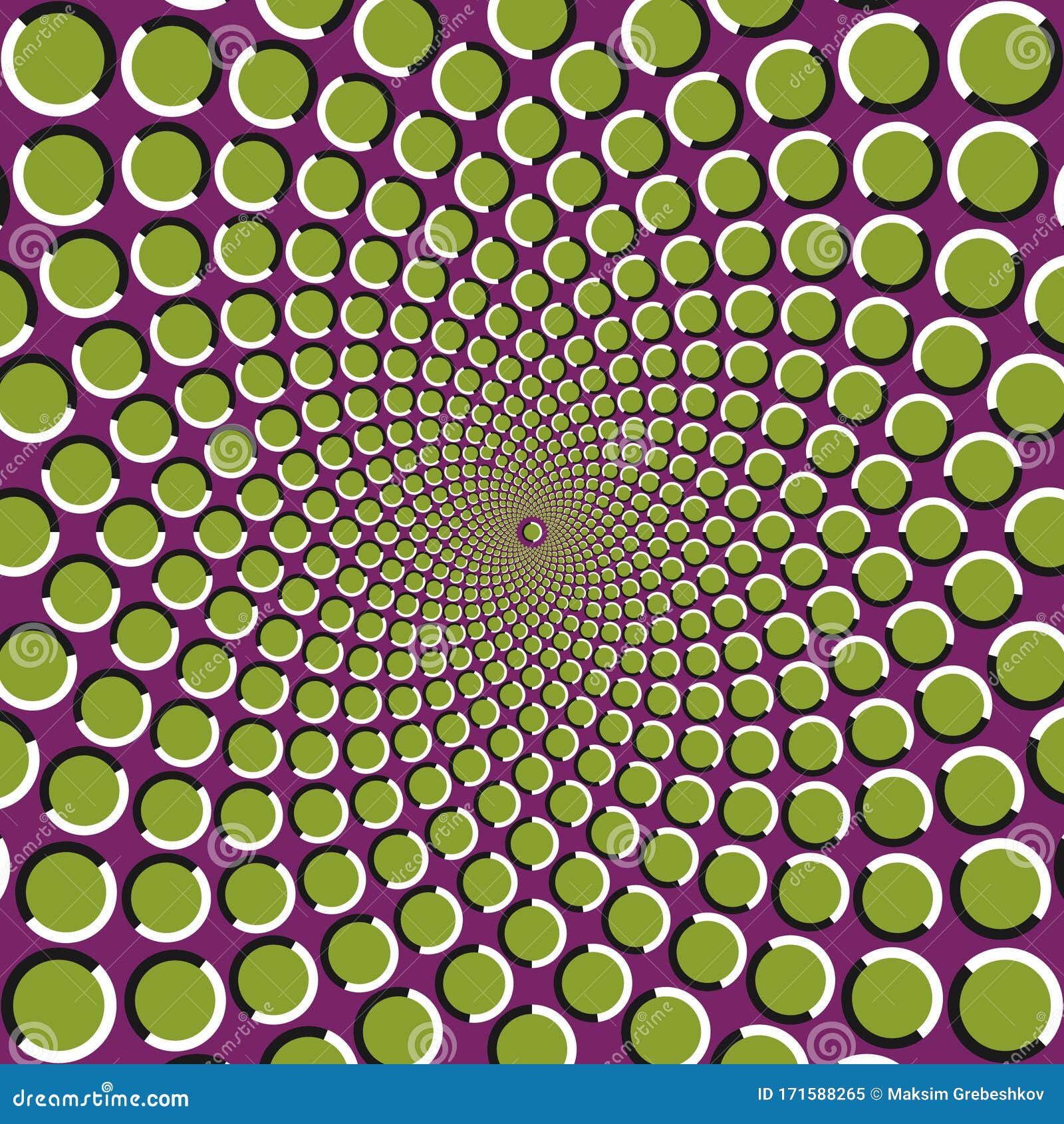 Anomalous Rotation Motion Illusion Stock Illustration - Illustration of ...