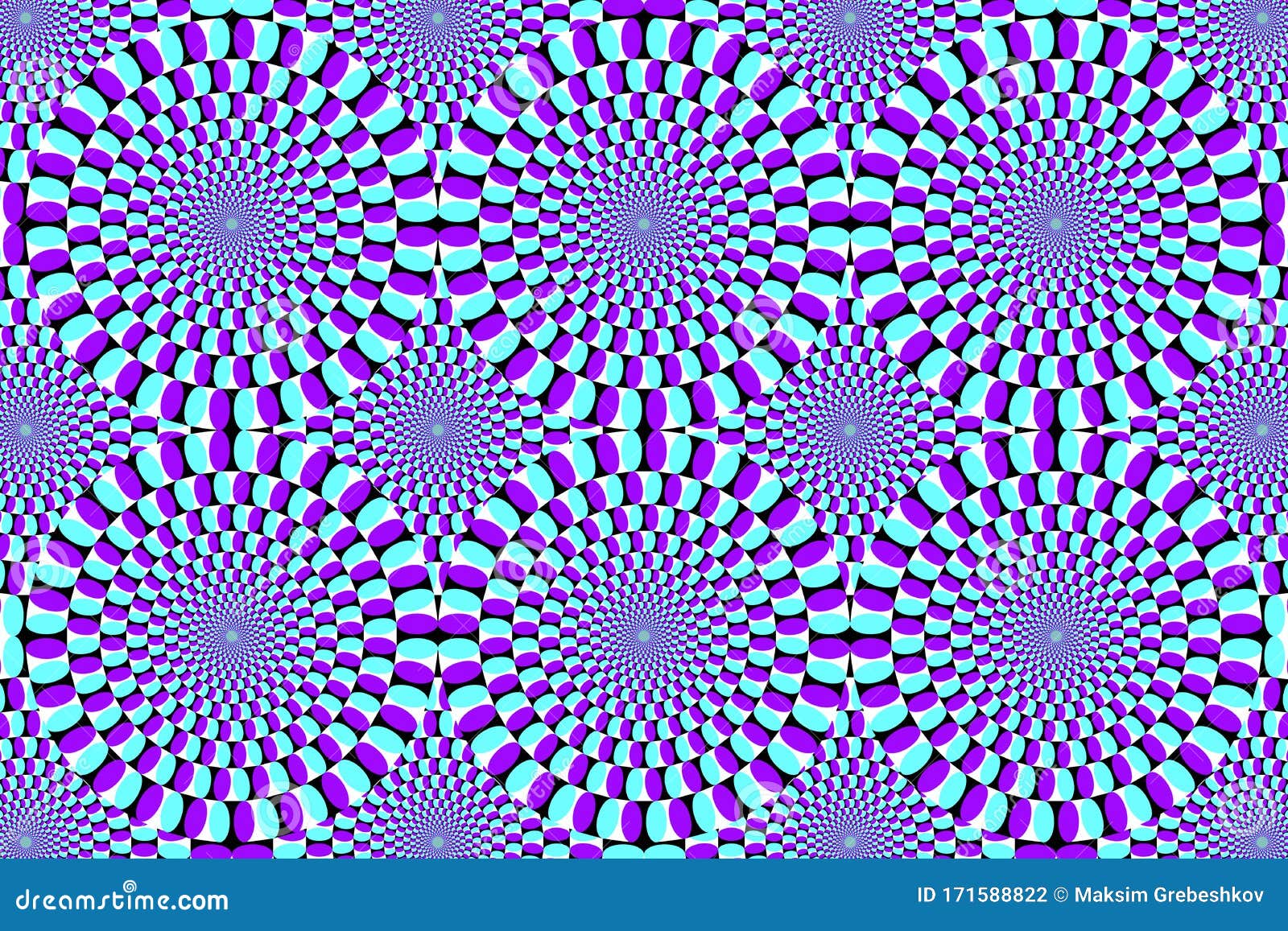 Anomalous Rotation Motion Illusion Stock Illustration - Illustration of ...