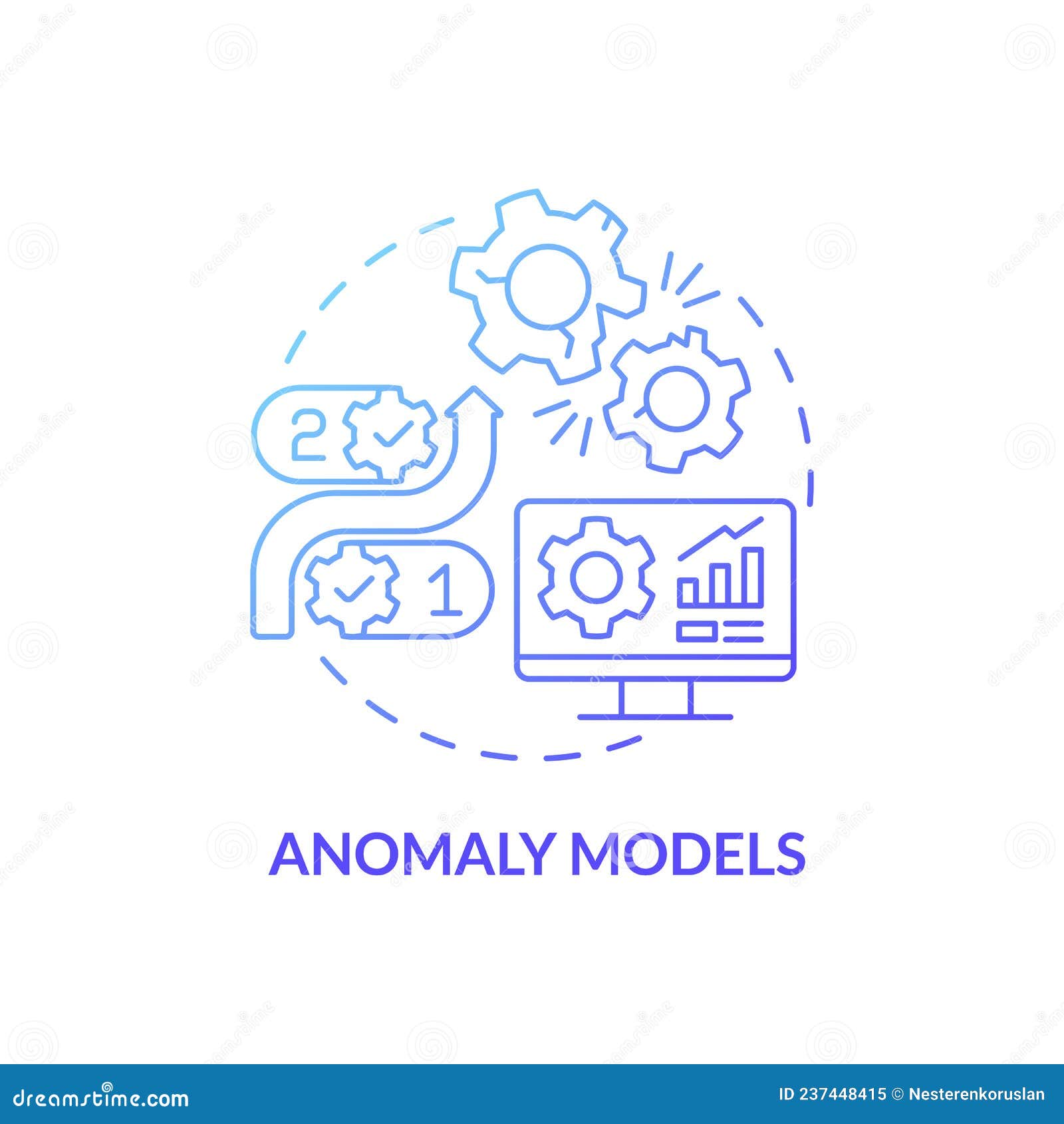Anomaly Models Blue Gradient Concept Icon Royalty-Free Cartoon ... Anomaly Models Blue Gradient Concept Icon Royalty-Free Cartoon ...
