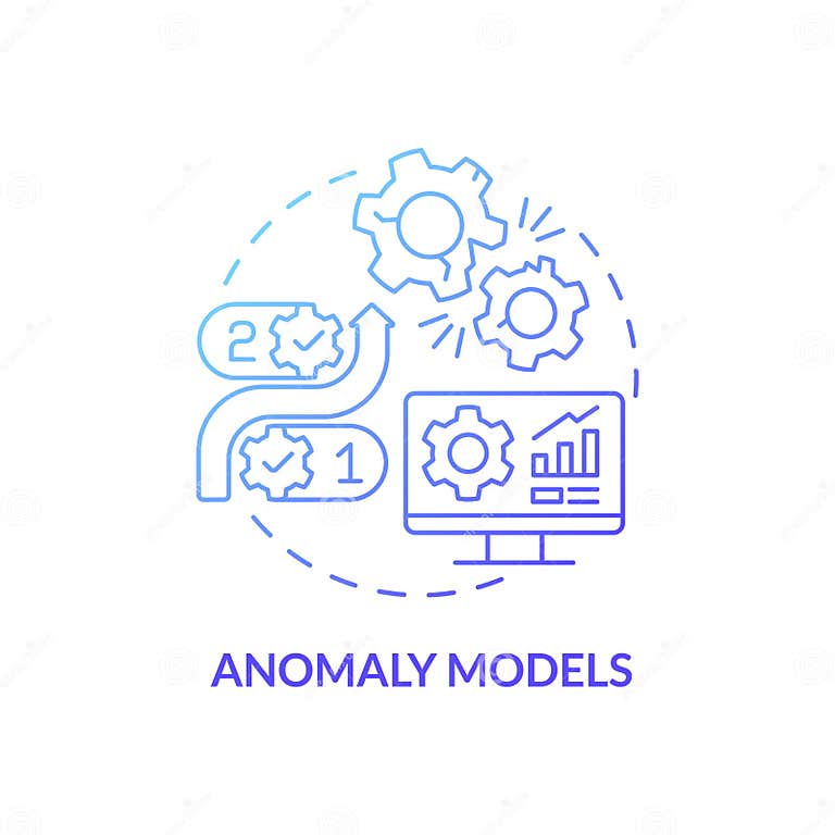 Anomaly Models Blue Gradient Concept Icon Stock Illustration ...