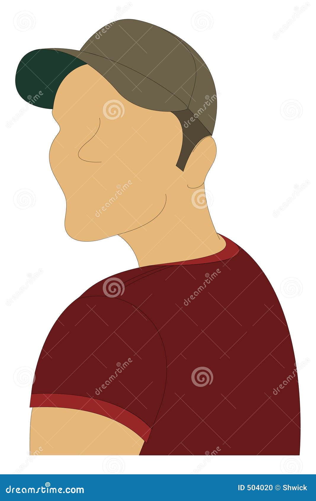 Anoniem Portret vector illustratie. Illustration of schouders - 504020