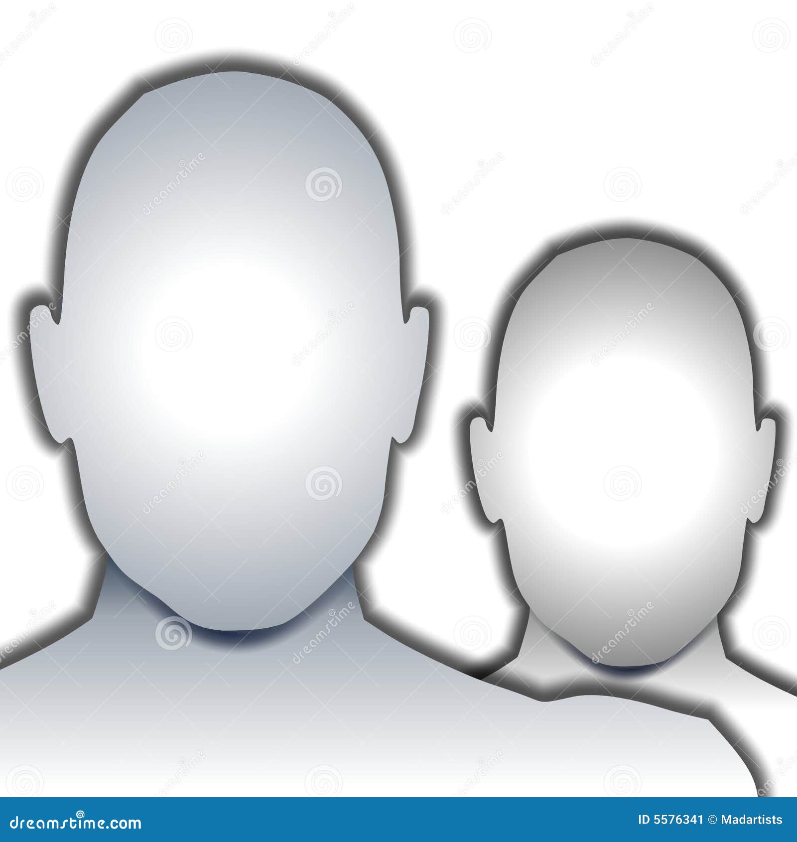 Anonieme Lege Gezichten stock illustratie. Illustration of beeld - 5576341