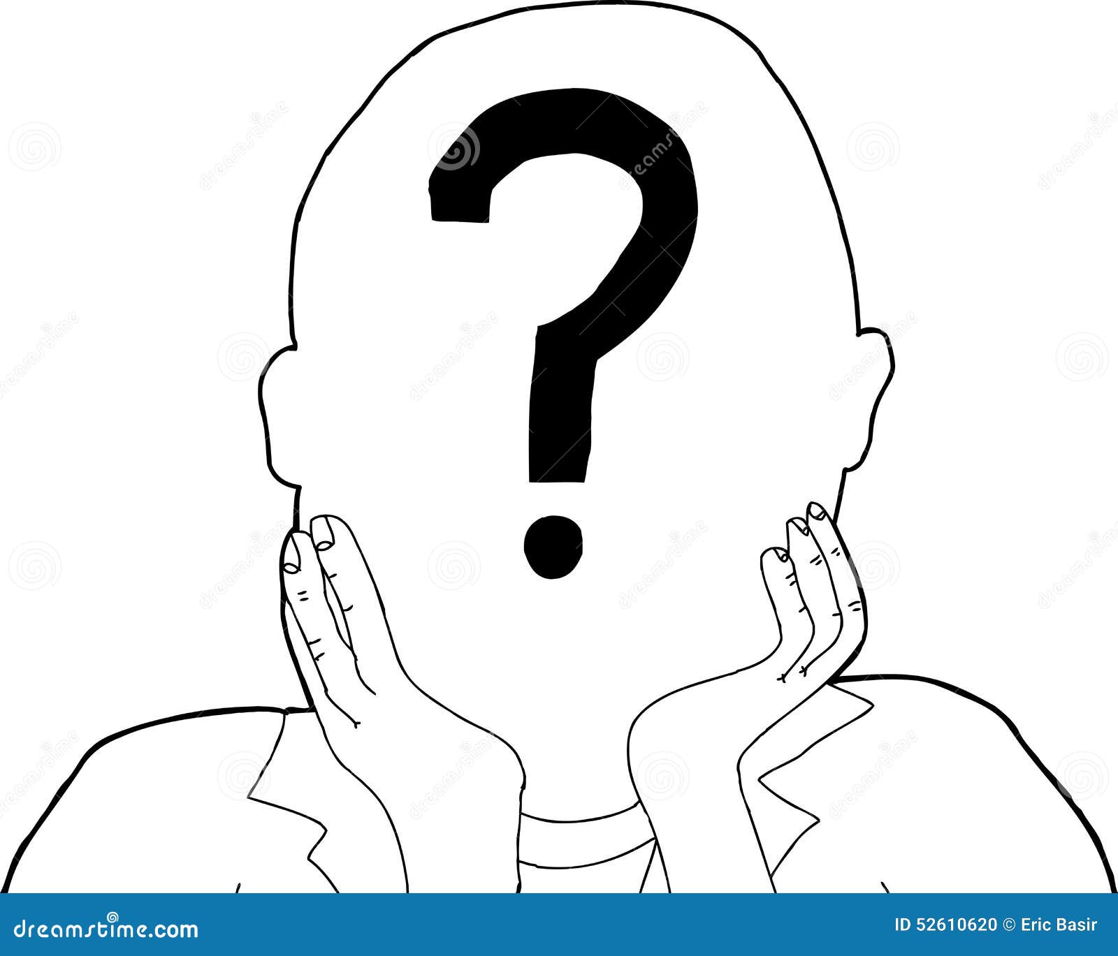 Anonieme Persoon stock illustratie. Illustration of begrip - 52610620