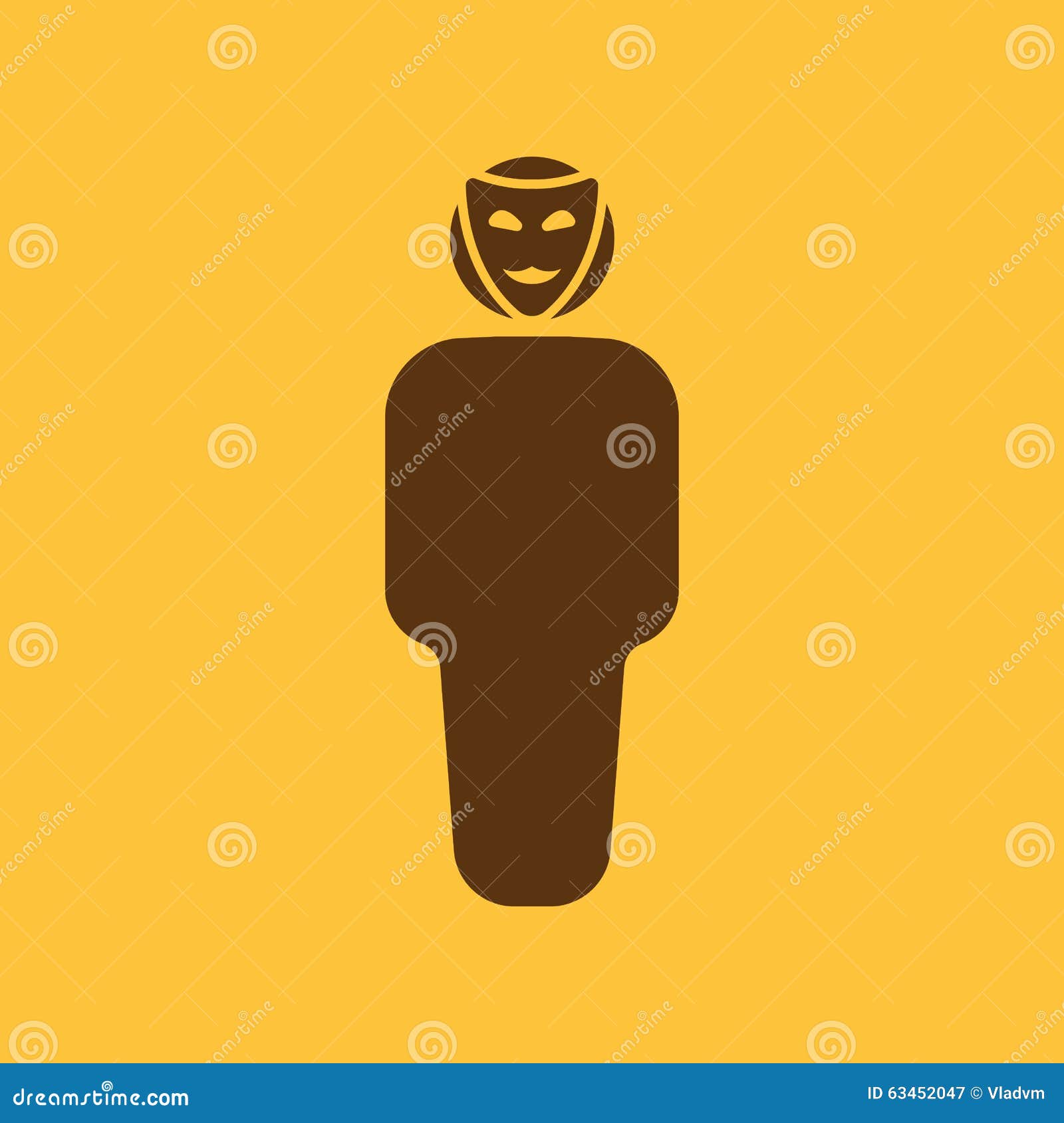 The Anonym Icon. Unknown and Faceless, Impersonal, Featureless Symbol ...
