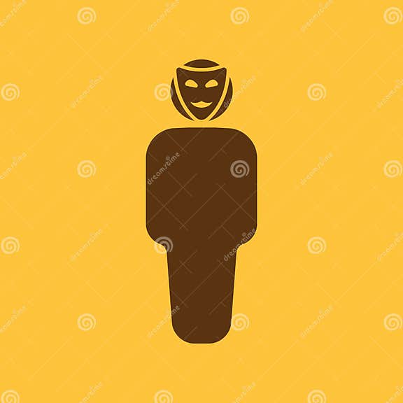 The Anonym Icon. Unknown and Faceless, Impersonal, Featureless Symbol ...