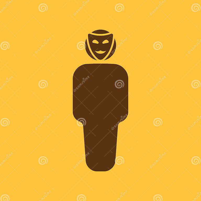 The Anonym Icon. Unknown and Faceless, Impersonal, Featureless Symbol ...