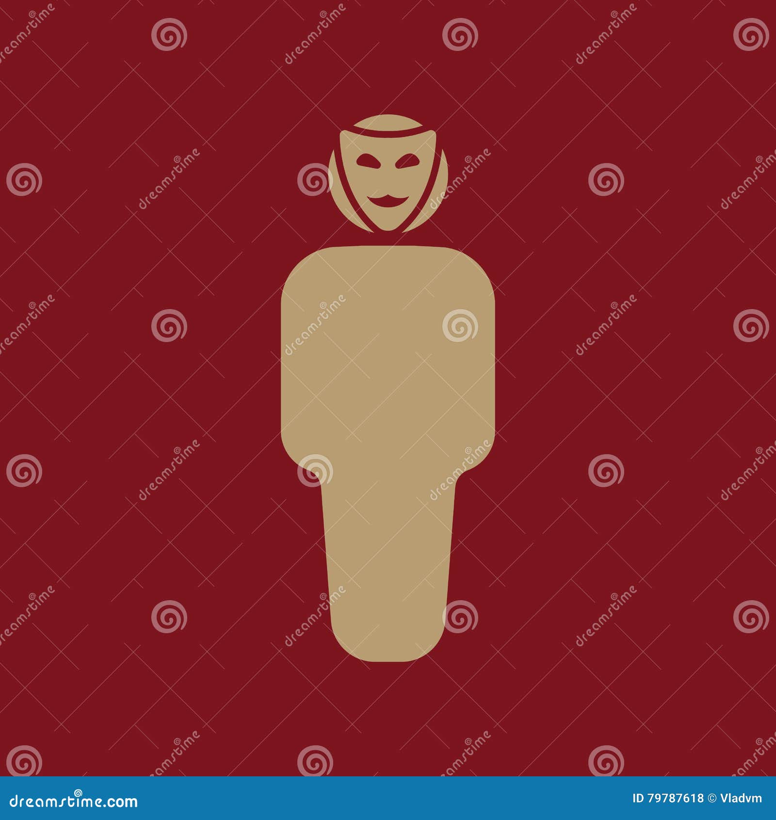 The Anonym Icon. Unknown And Faceless, Impersonal, Featureless Symbol ...