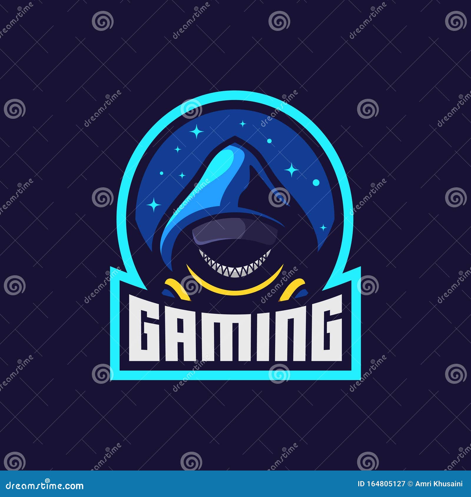 Anonym Man With Smile Mask Gaming Logo Design Stock Image ...