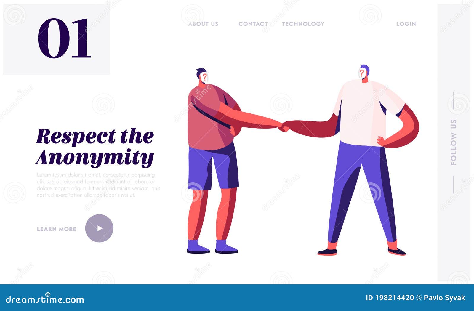 Anonymity, Hypocrisy and Identity Landing Page Template. Anonymous ...