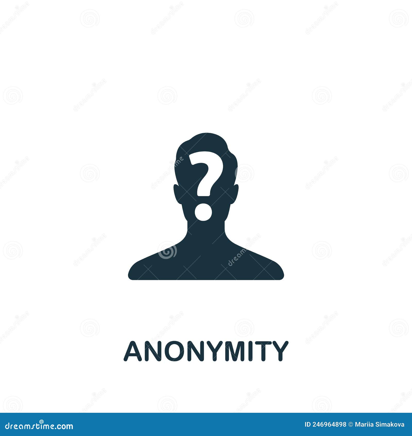 Anonymity Icon. Monochrome Simple Cryptocurrency Icon for Templates ...