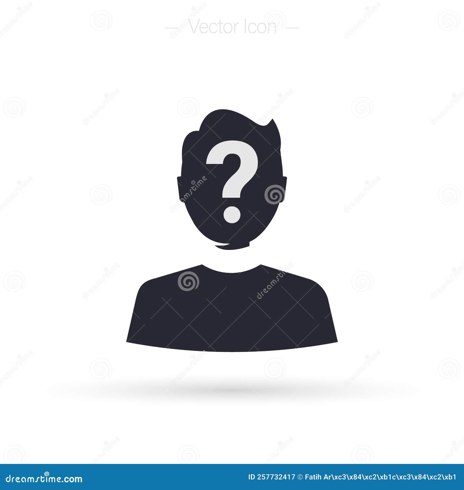 Anonymity Icon. User Silhouette with Question Mark. Unknown Person ...