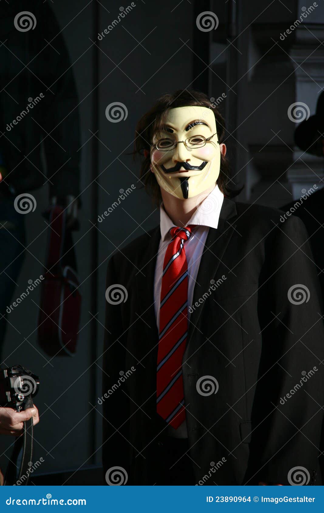 Anonymous Activist with Guy Fawkes Mask Editorial Stock Image - Image ...