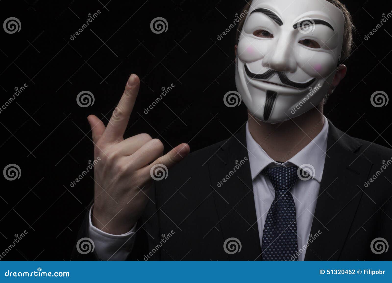 Anonymous Activist Hacker with Mask Studio Shot Editorial Photography ...