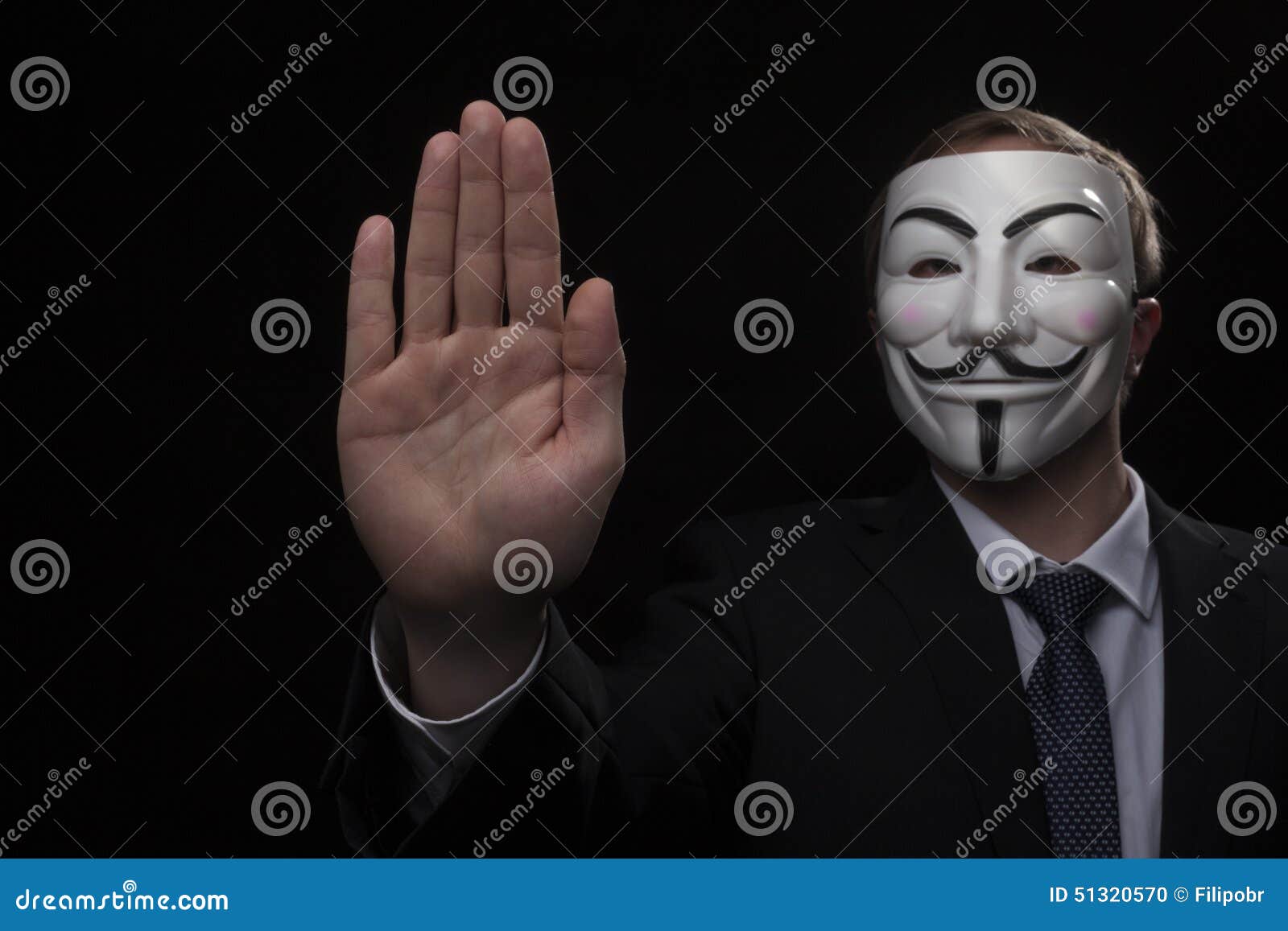 Anonymous Activist Hacker with Mask Studio Shot Editorial Image - Image ...